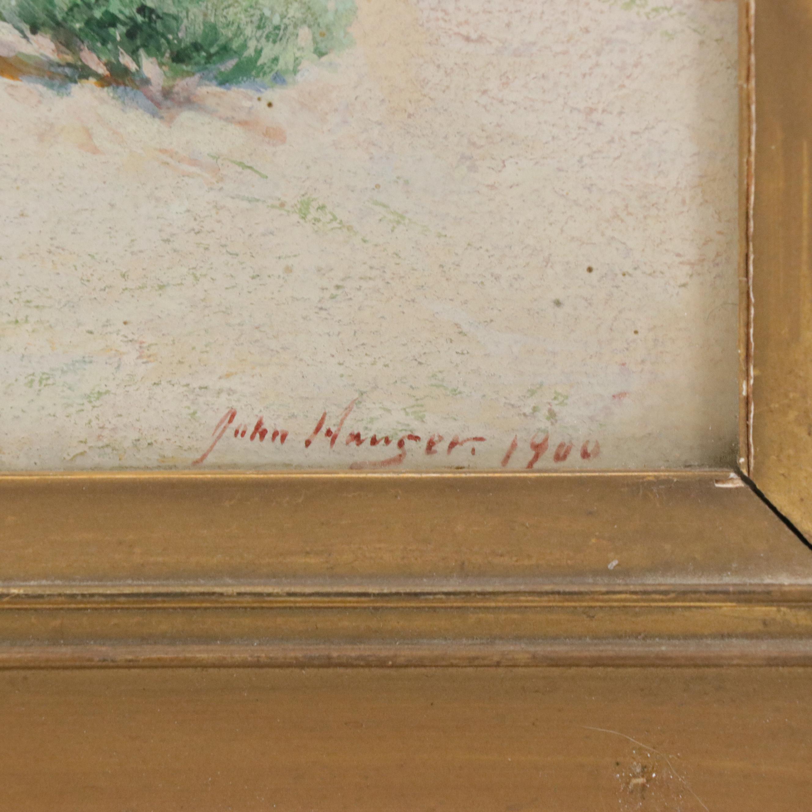 John Hauser Native American Scene Gouache Painting, 1900 | EBTH