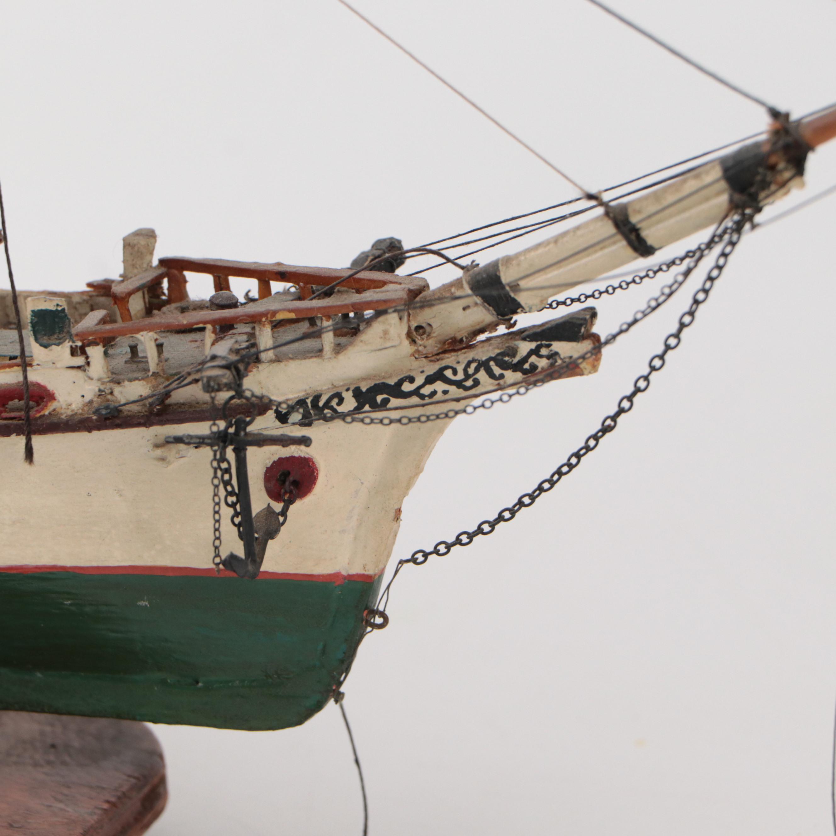 Handcrafted "Helen" and Other Wooden Model Ship | EBTH