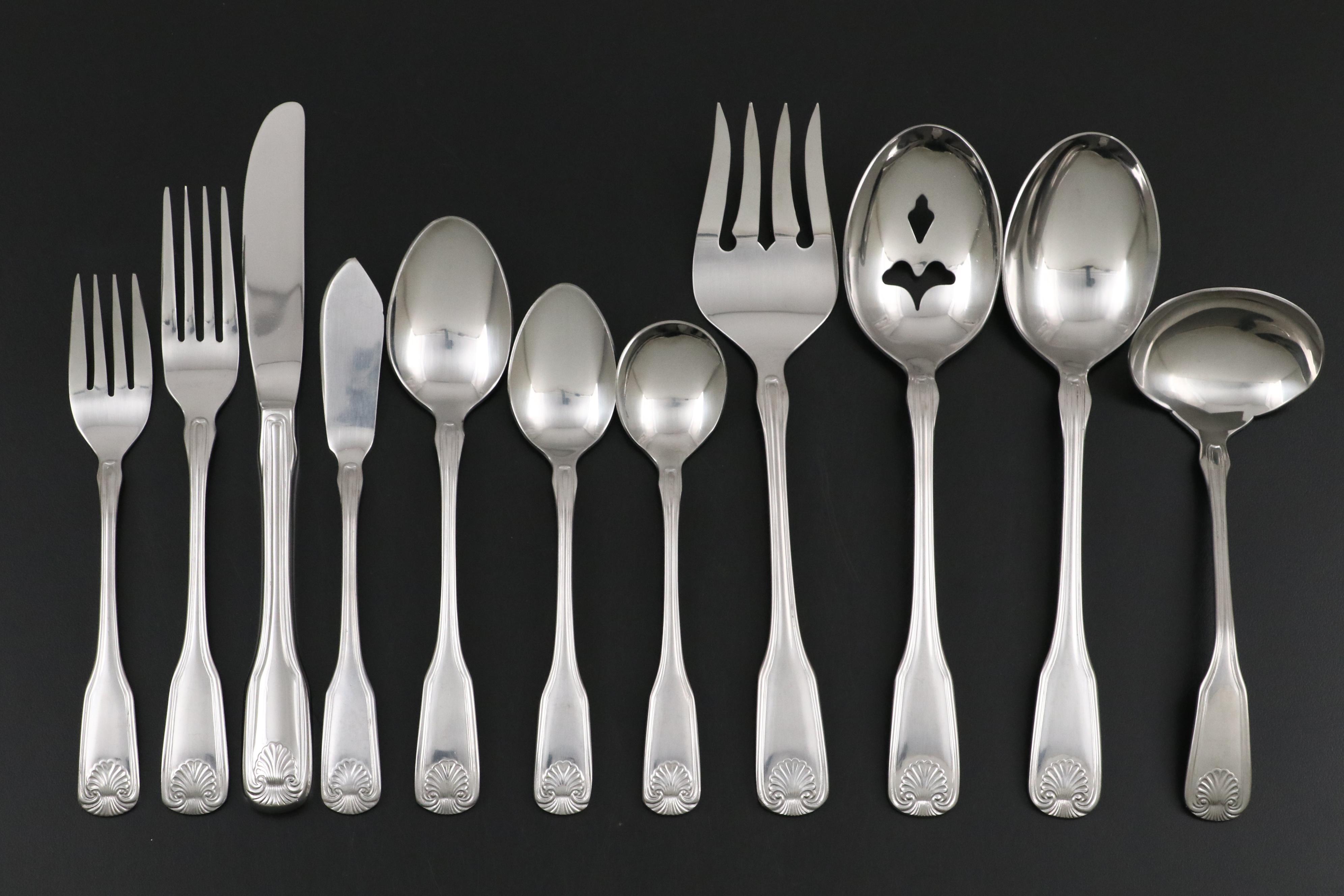 Reed & Barton "Colonial Shell" Stainless Steel Flatware | EBTH