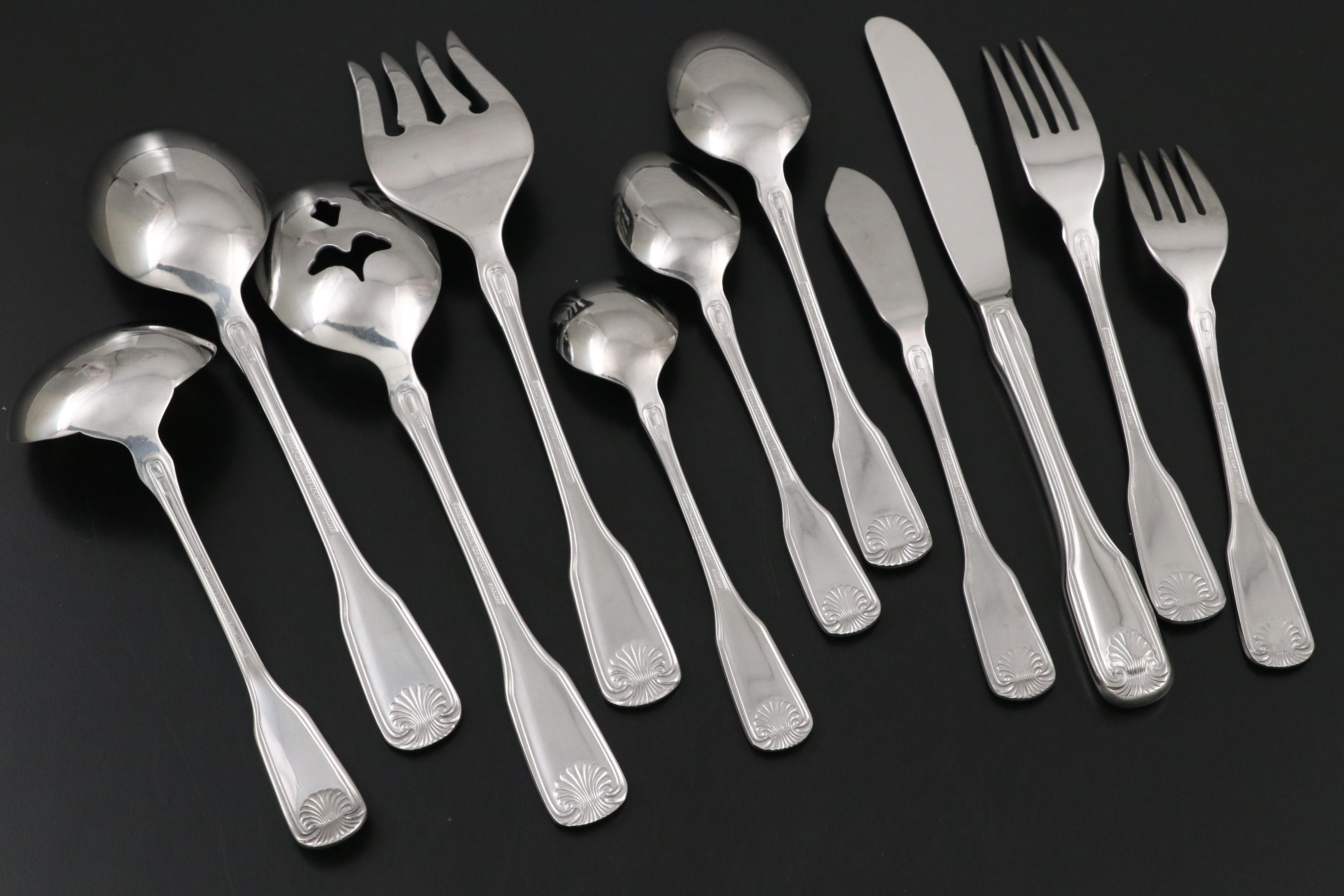 Reed & Barton "Colonial Shell" Stainless Steel Flatware | EBTH