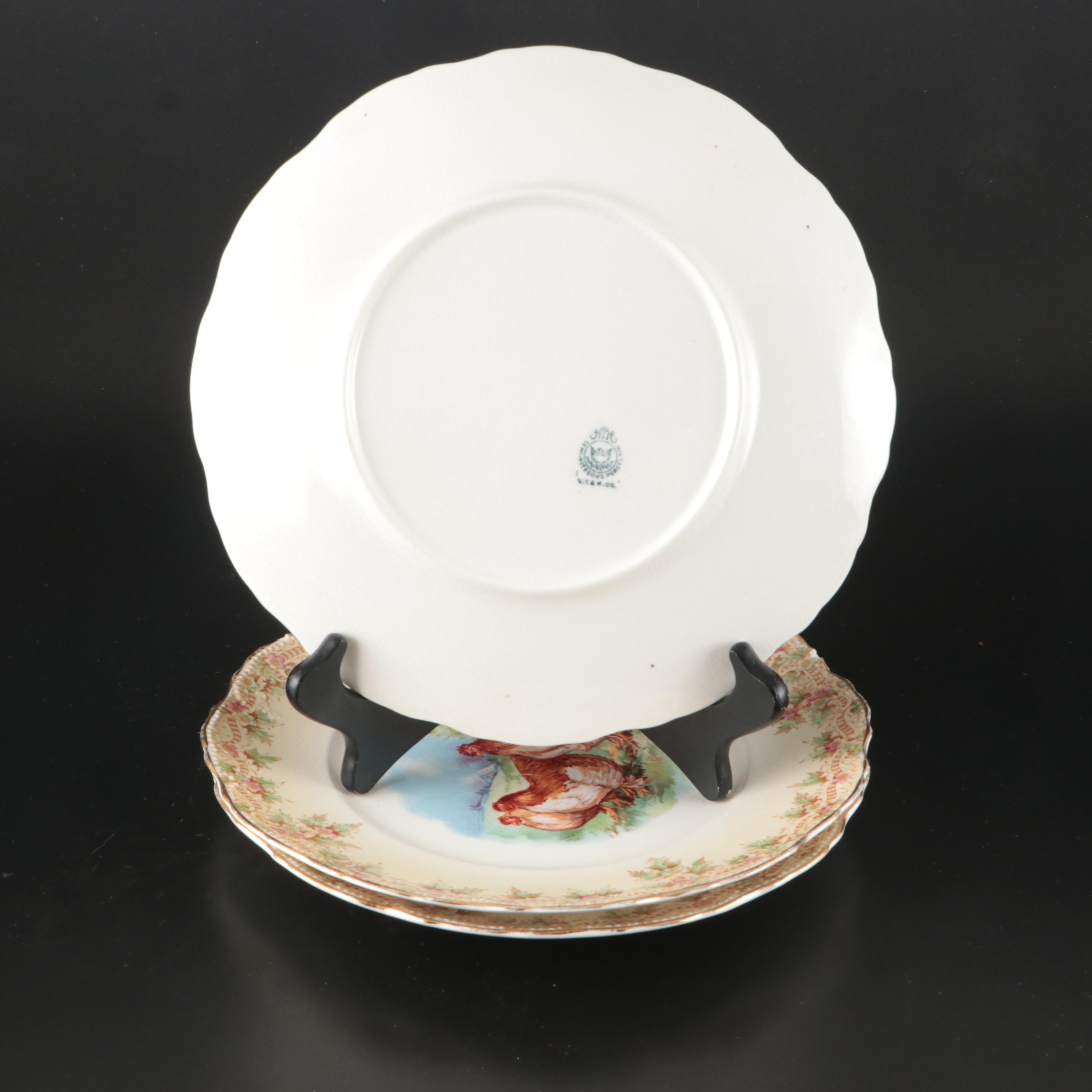 Knowles, Taylor & Knowles American Earthenware Poultry Pattern Plates ...