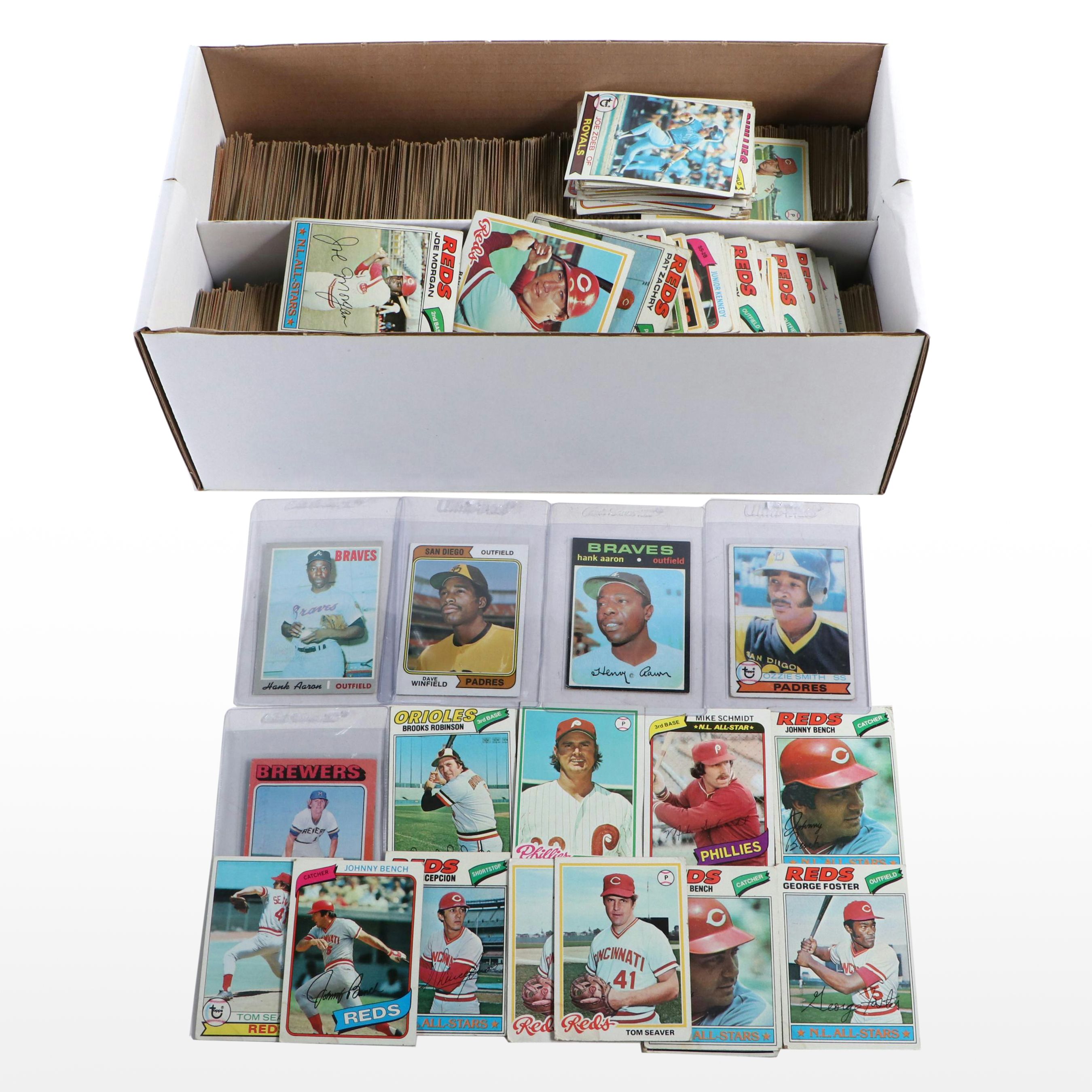 Topps Baseball Cards Featuring Robin Yount and Ozzie Smith Rookies ...