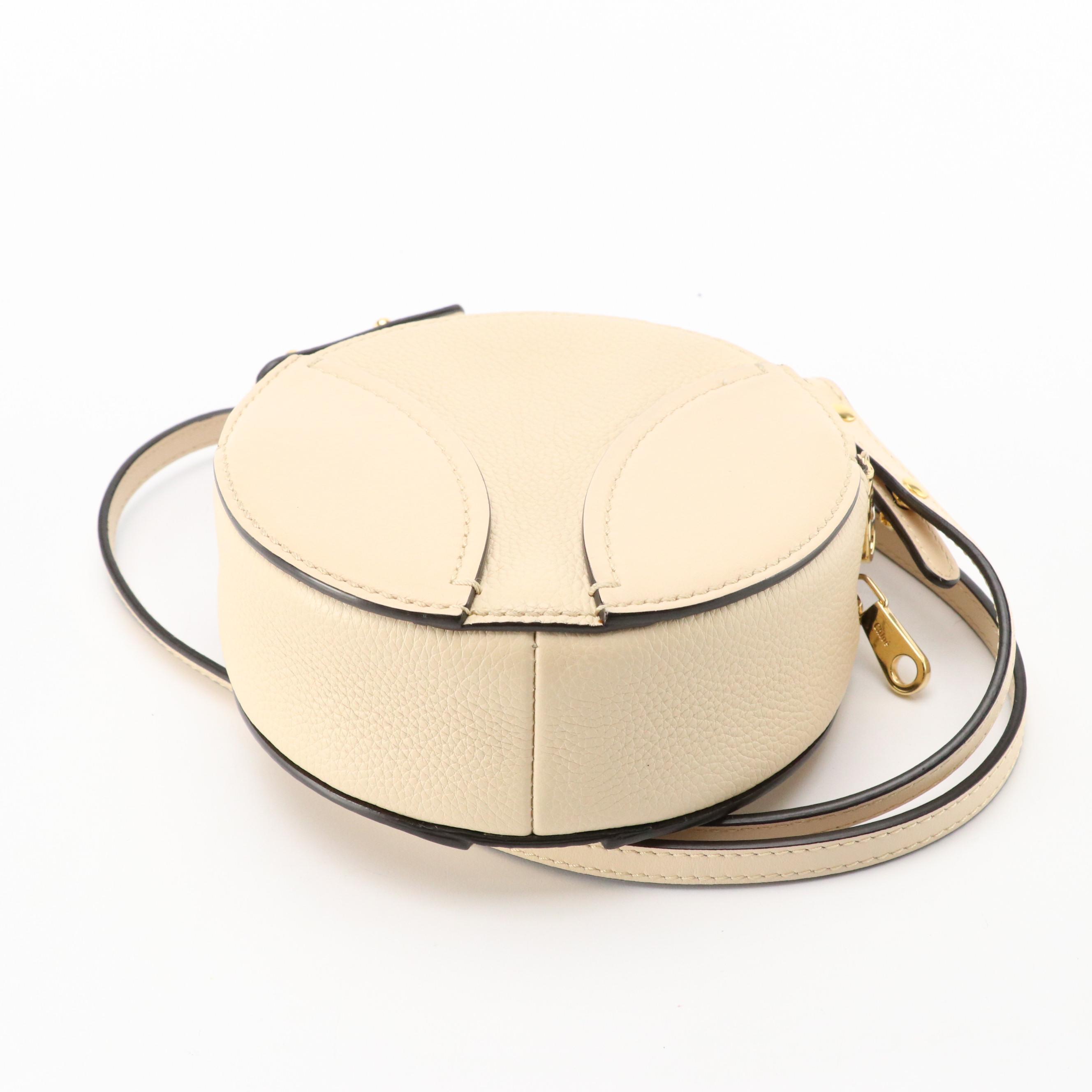 Chloé Daria Mini Round Bag in Neutral and Metallic Leather | EBTH