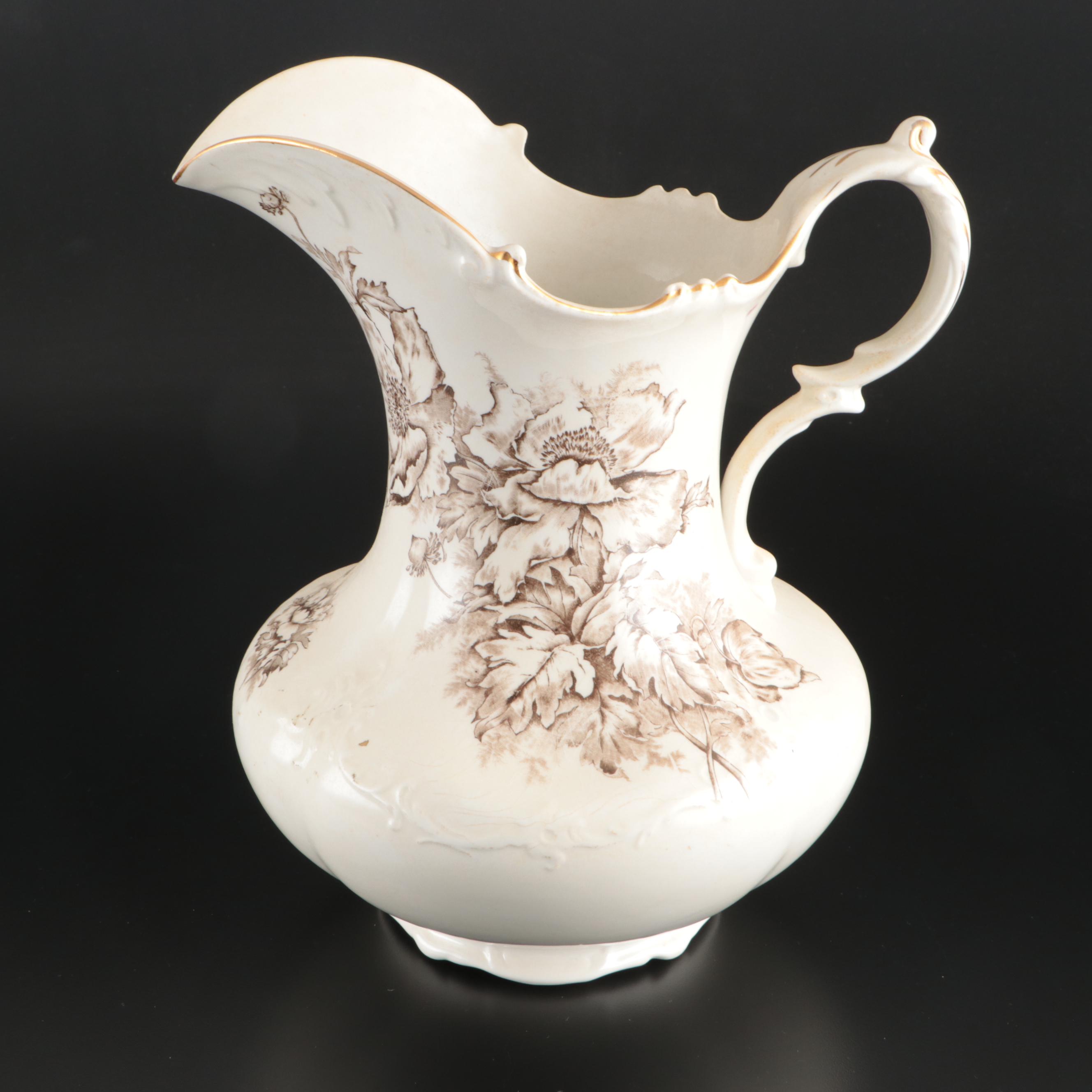 Knowles, Taylor & Knowles American Eathernware Chamberware Set, Antique ...