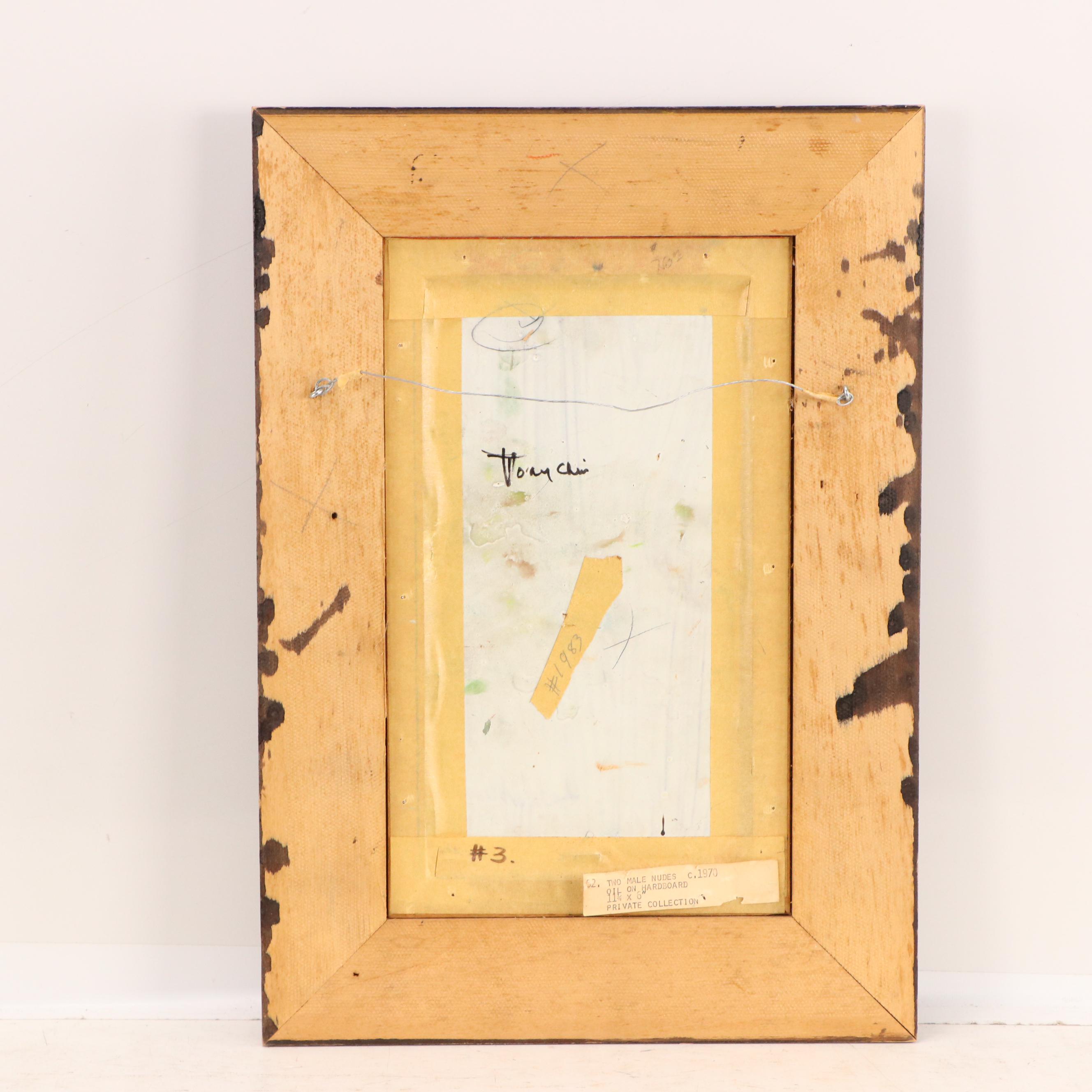 Albert Huie "Two Male Nudes" Oil Painting, c. 1970 | EBTH