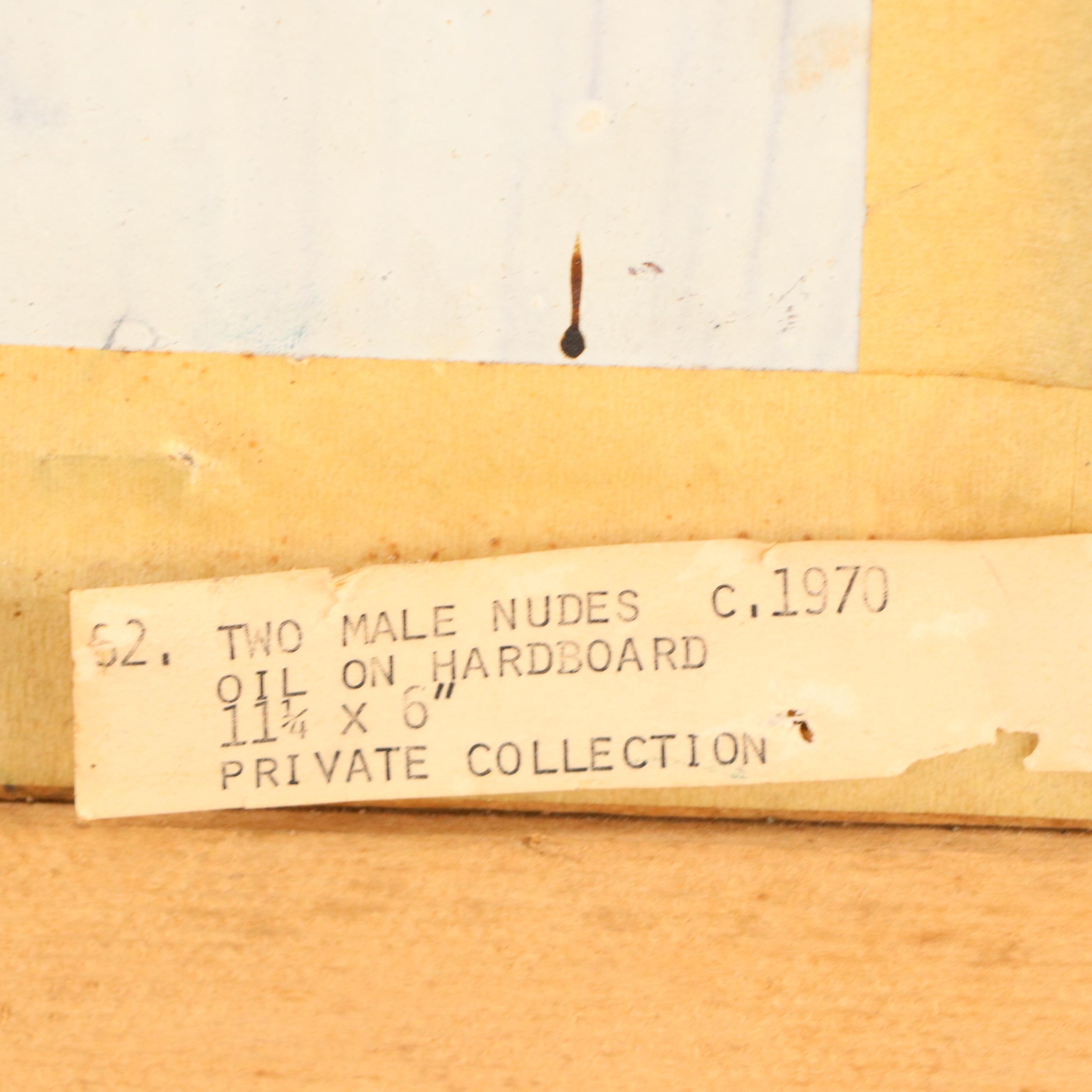 Albert Huie "Two Male Nudes" Oil Painting, c. 1970 | EBTH