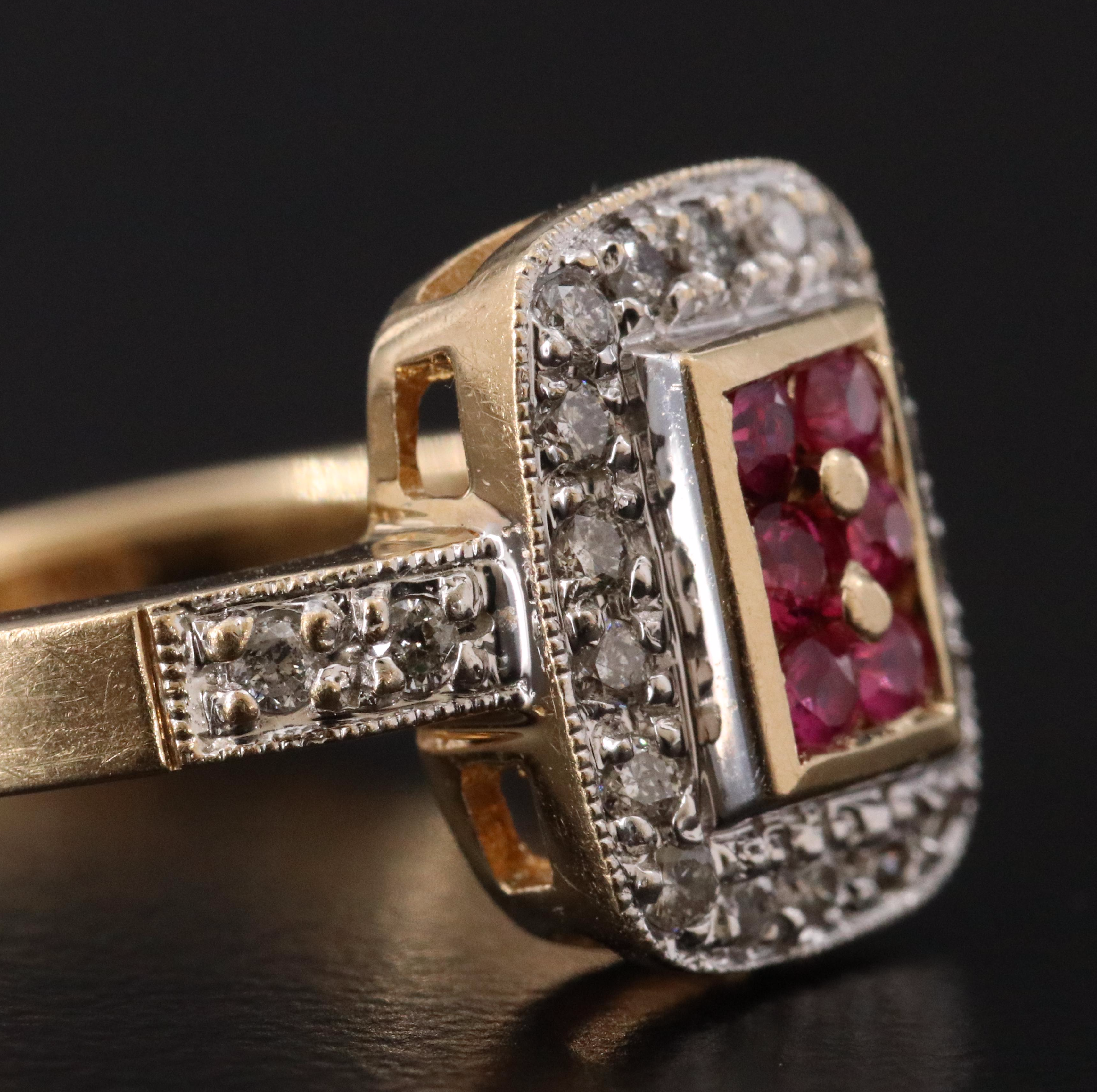 14K Ruby and Diamond Ring | EBTH