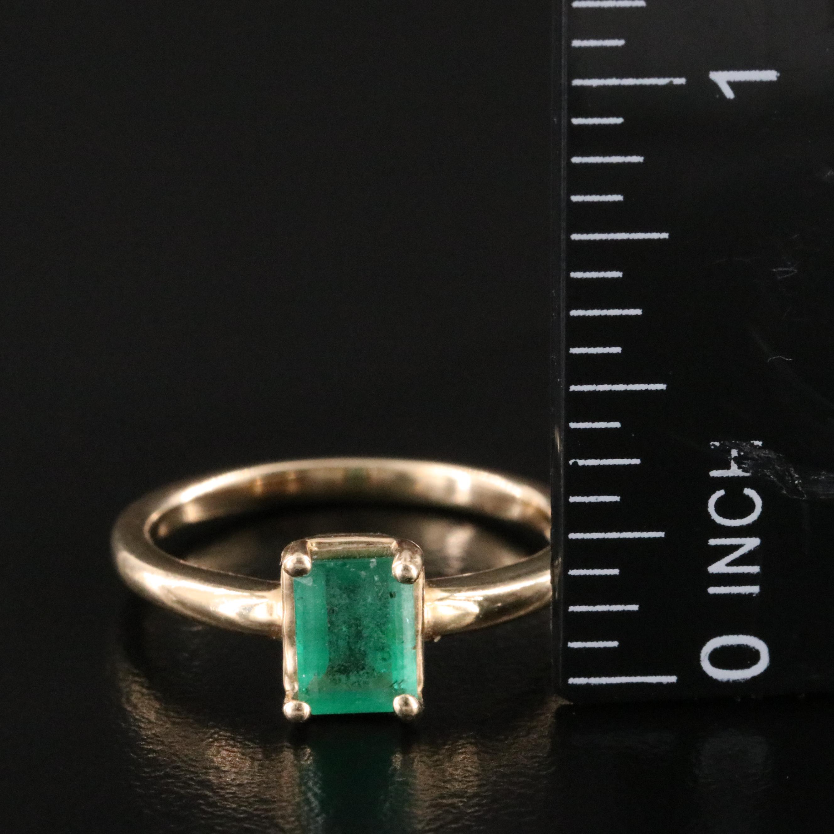 14K Emerald Solitaire Ring | EBTH