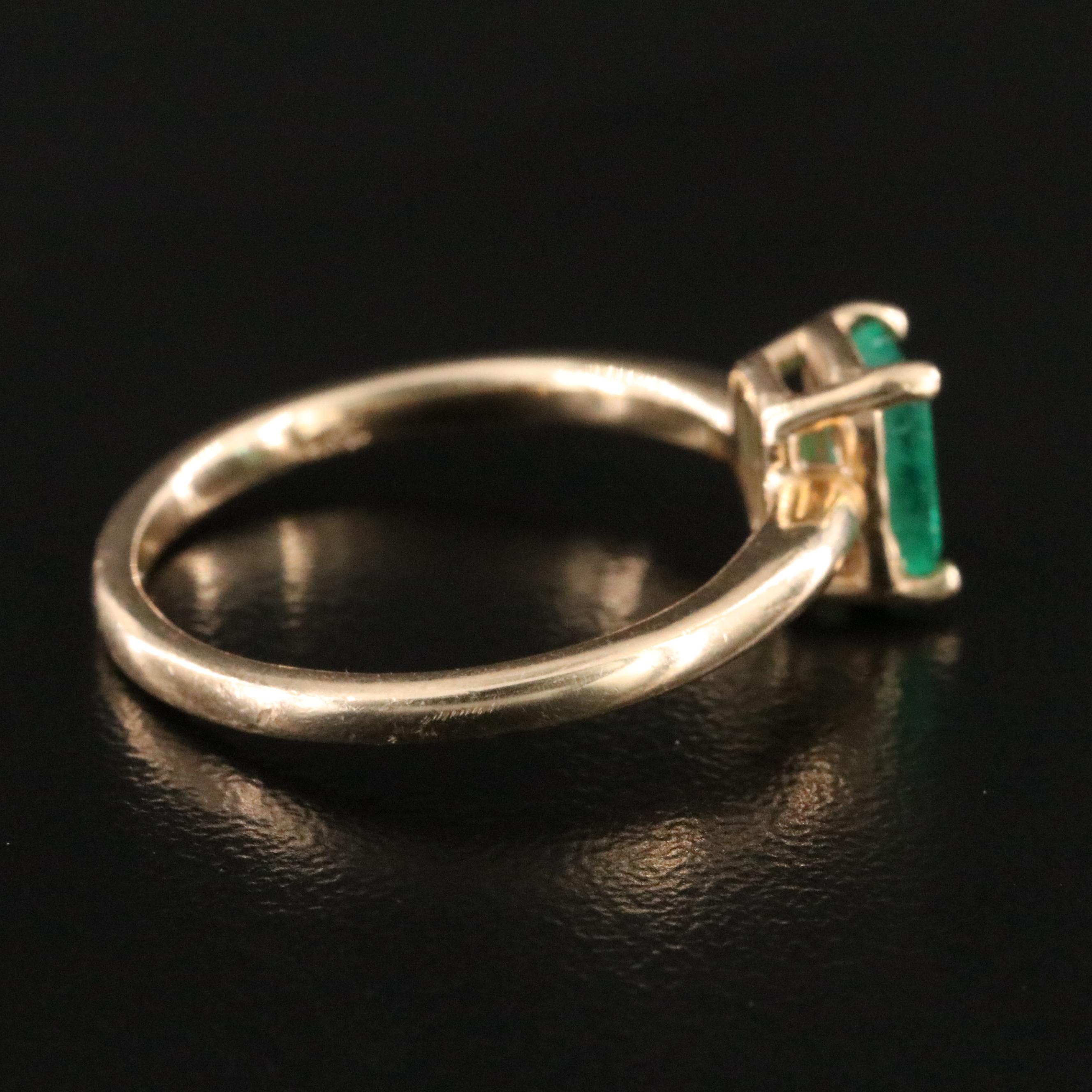 14K Emerald Solitaire Ring | EBTH