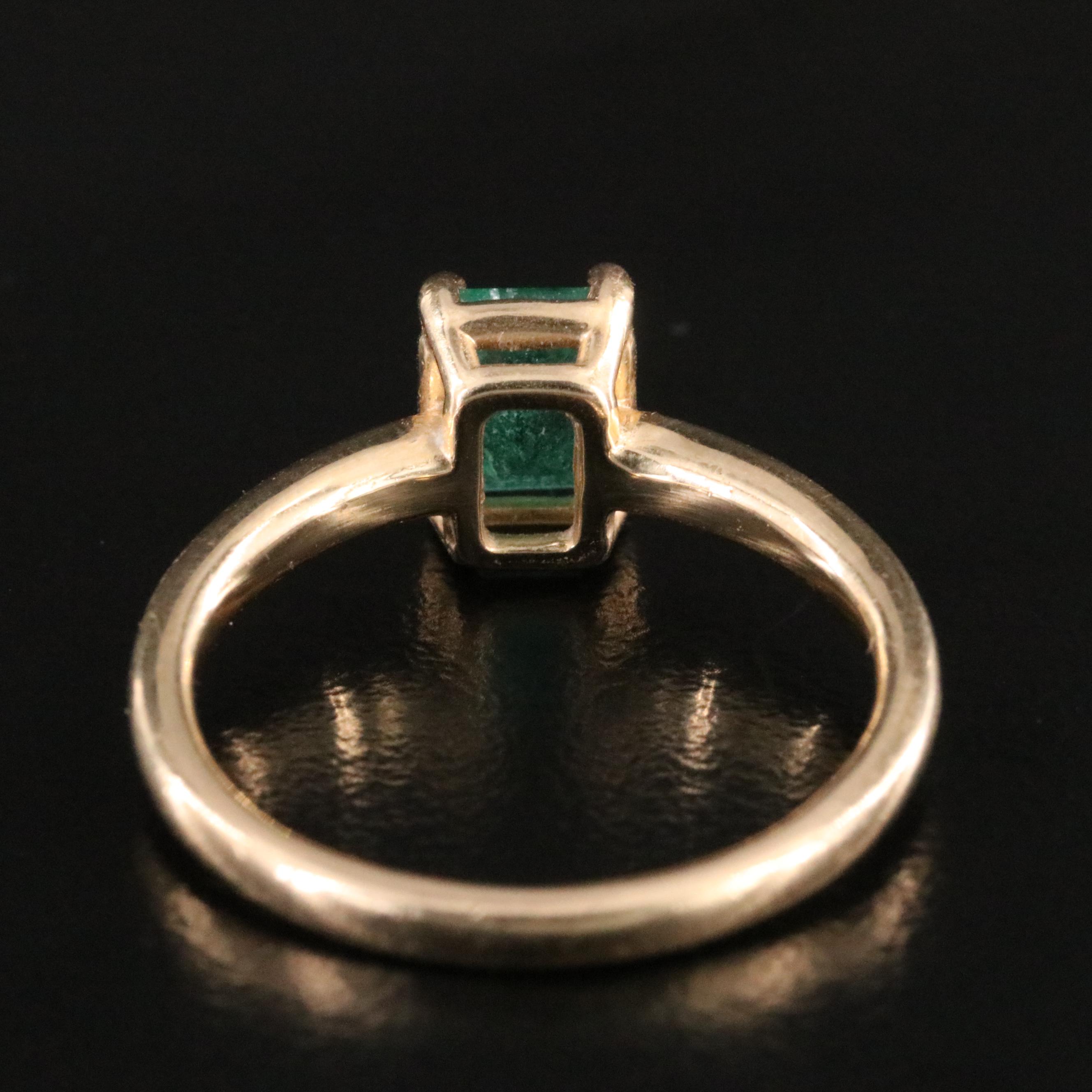 14K Emerald Solitaire Ring | EBTH