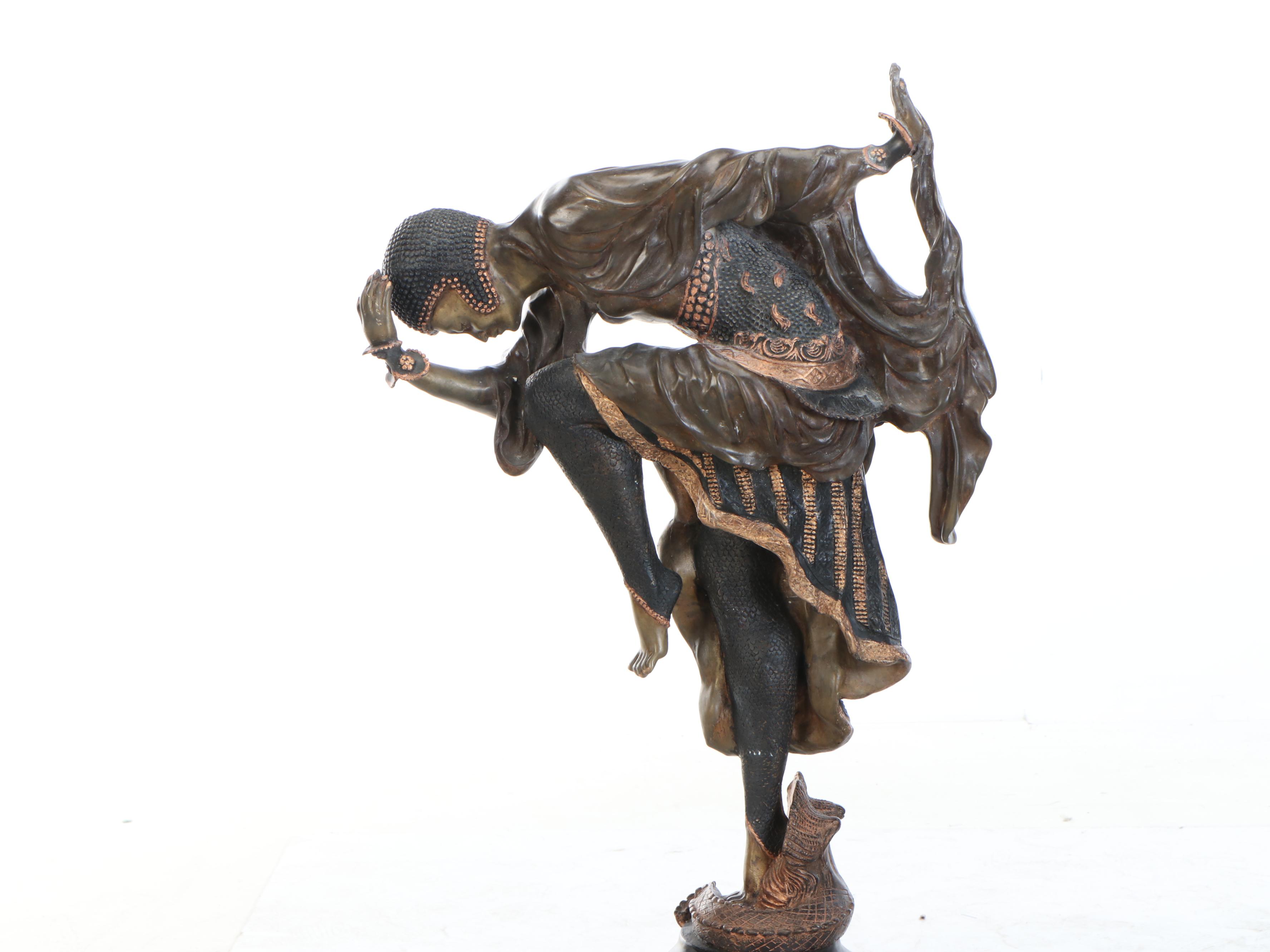 Art Deco Sculpture "La Danseuse d’Ankara" After Claire Jeanne Roberte ...
