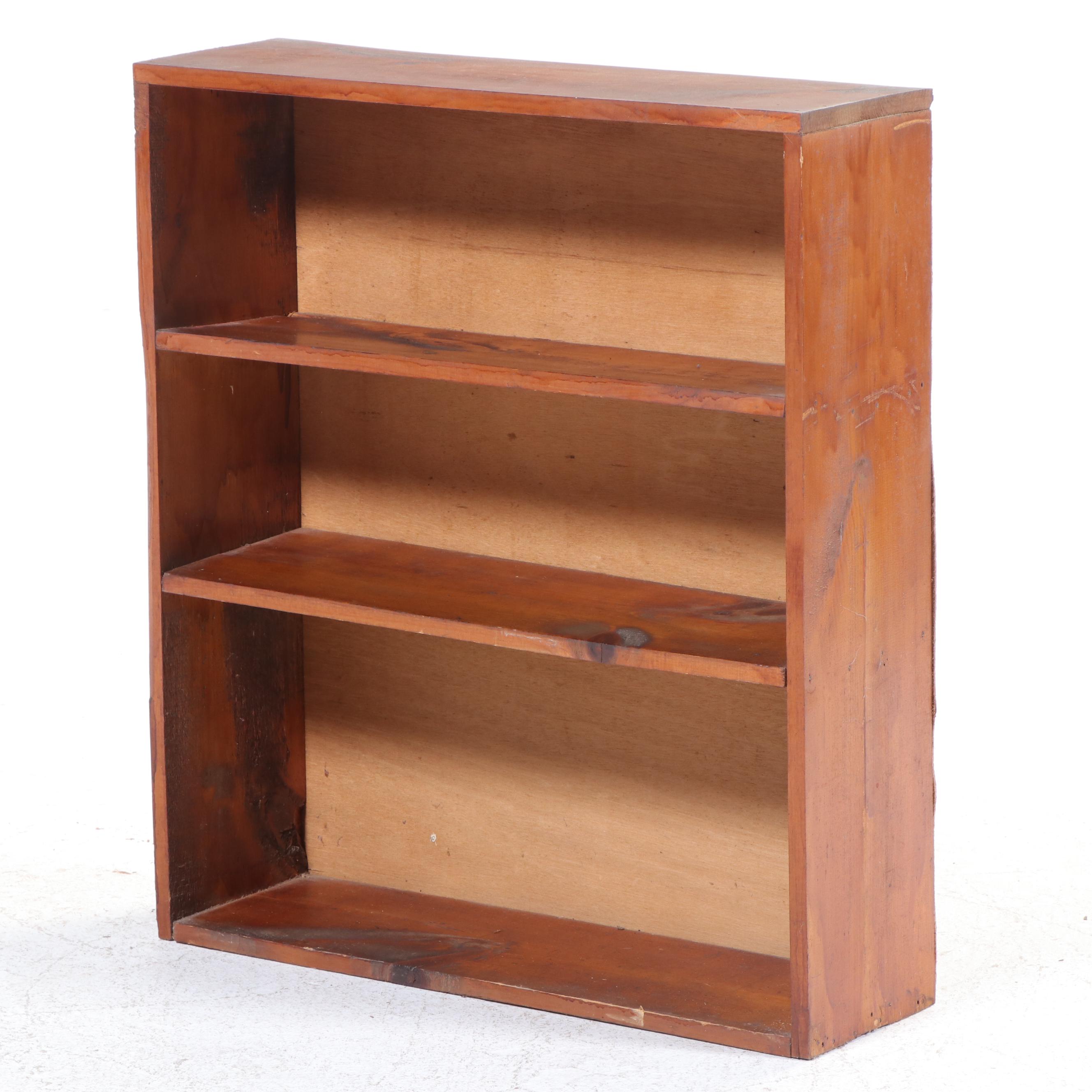 Three American Primitive Pine Open Bookcases, 20th Century | EBTH