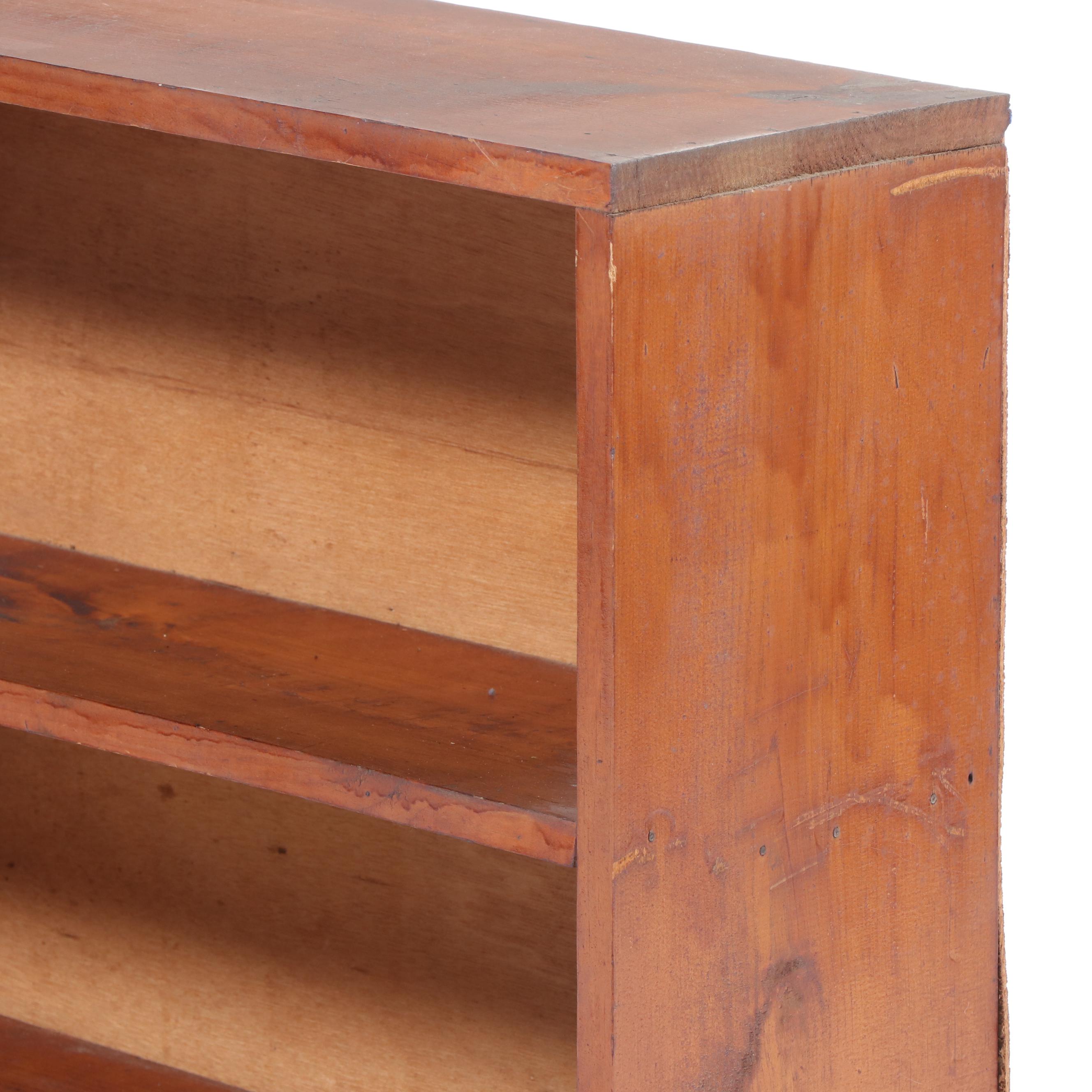 Three American Primitive Pine Open Bookcases, 20th Century | EBTH