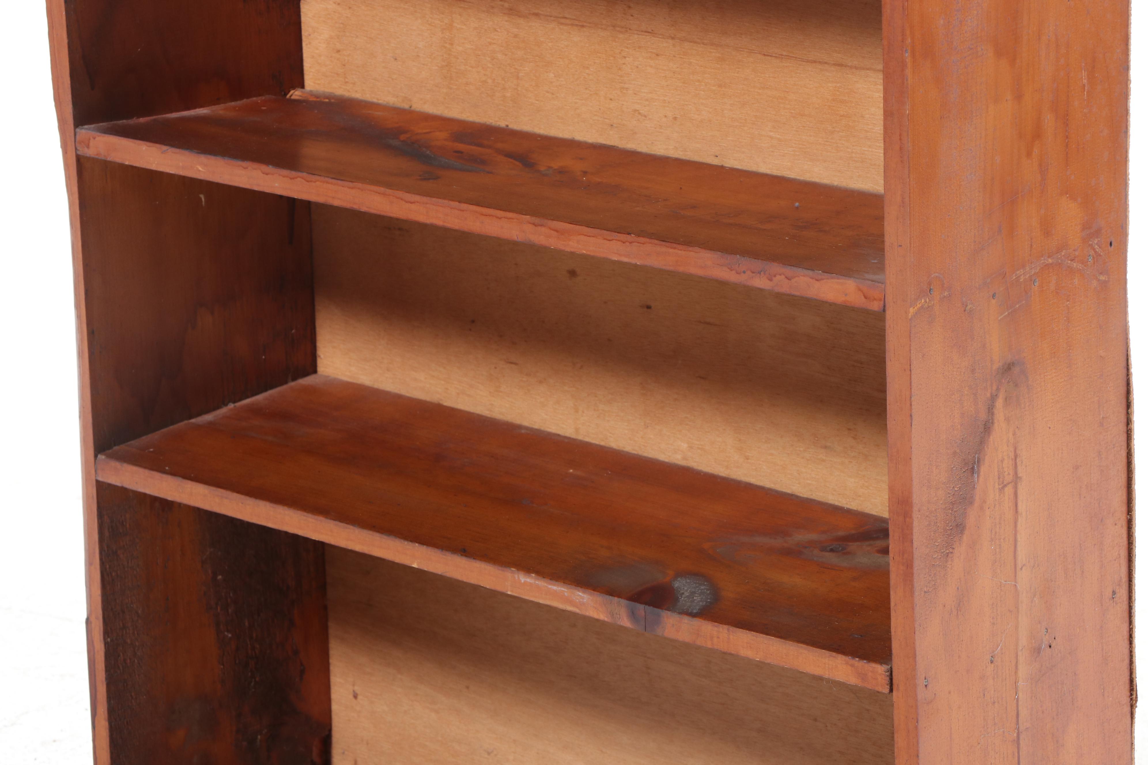 Three American Primitive Pine Open Bookcases, 20th Century | EBTH