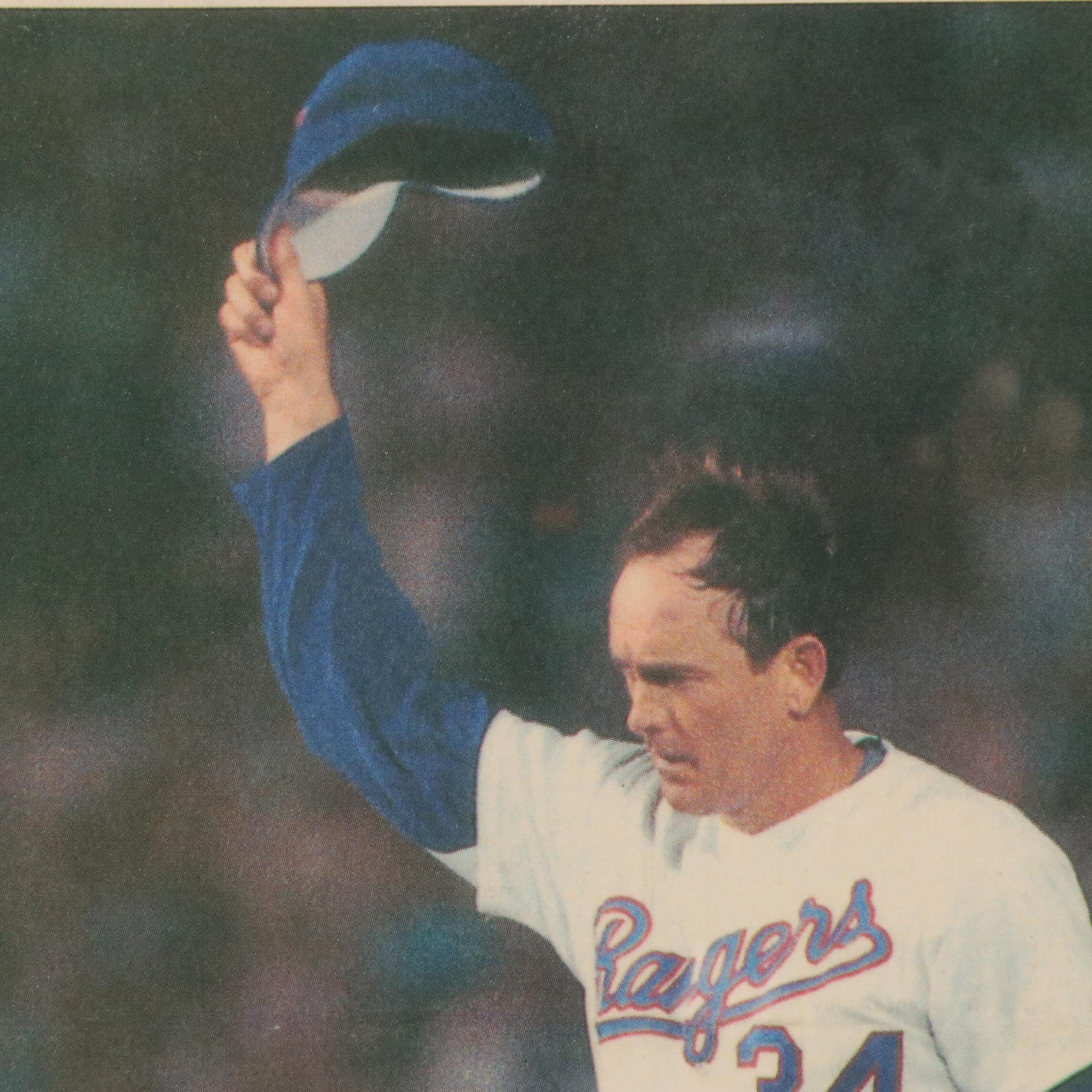 Nolan Ryan Signed 5,000 Strikeouts Newspaper Article with Matted ...