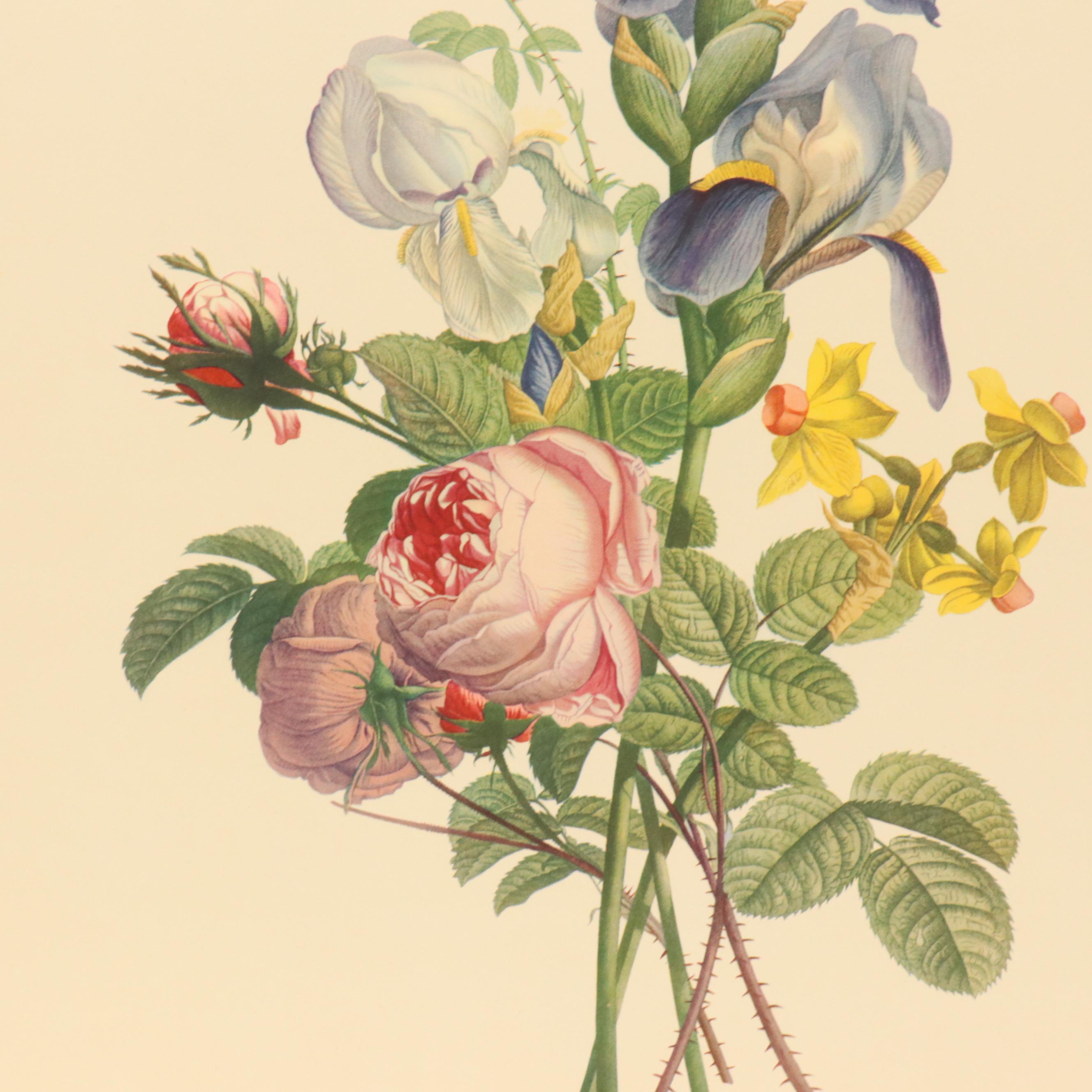 Portfolio of Six Botanical Bouquet Offset Lithographs After Jean-Louis ...