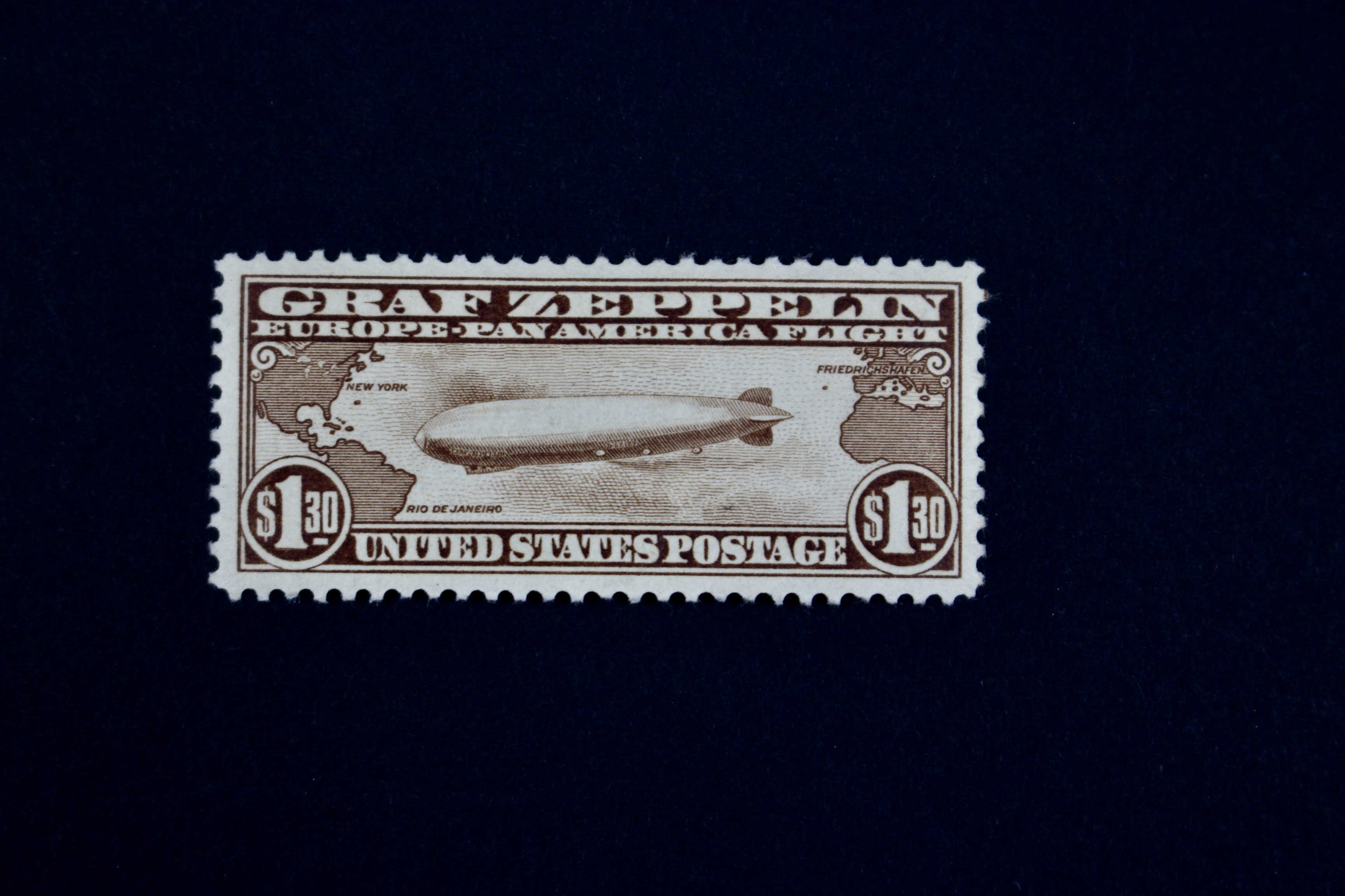 1930 U.S. Zeppelin Postage Stamp Set, Mint Hinged, C13 to C15 | EBTH