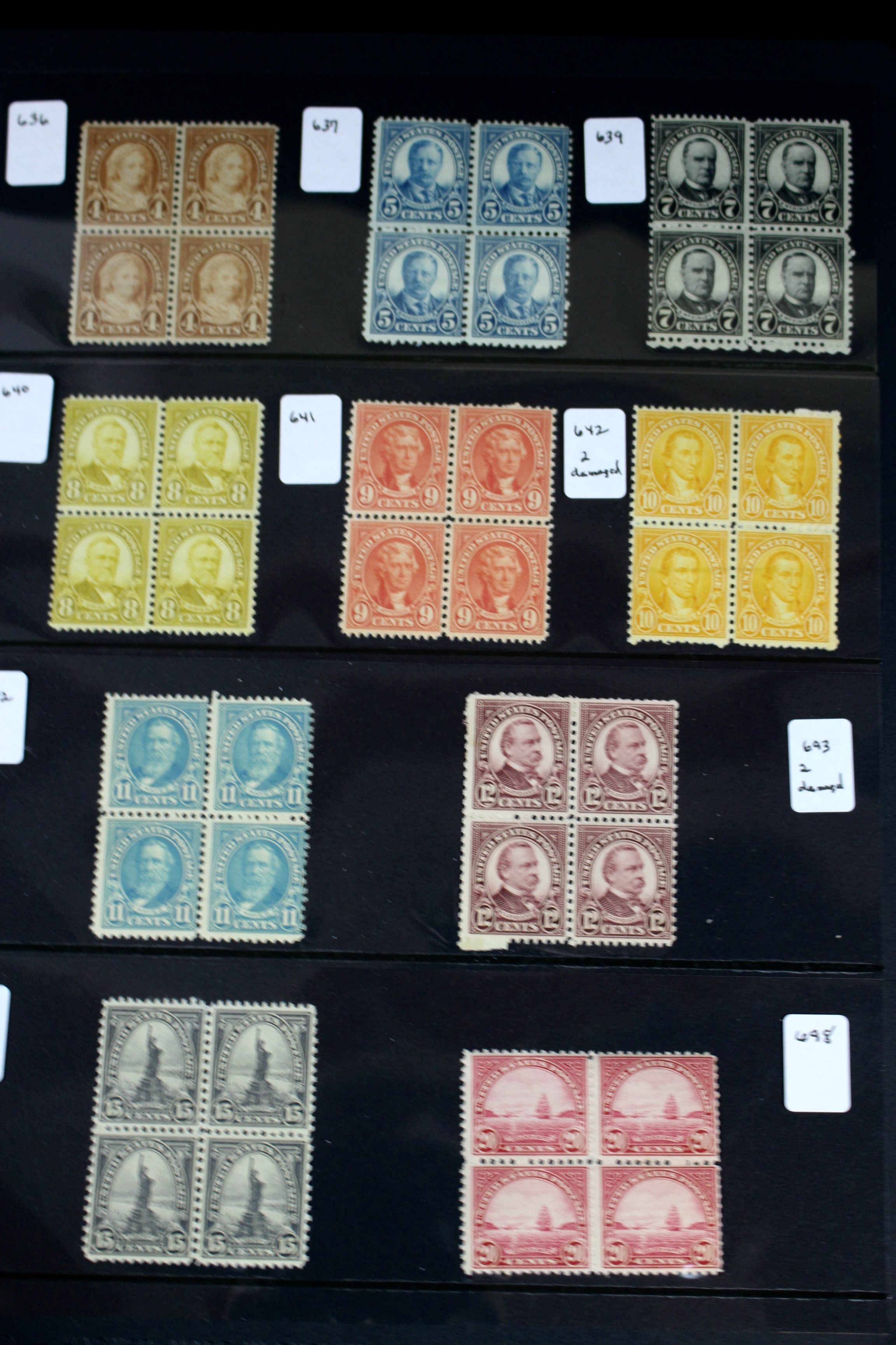 Ten Early Mint Condition U.S. Postage Stamp Blocks | EBTH