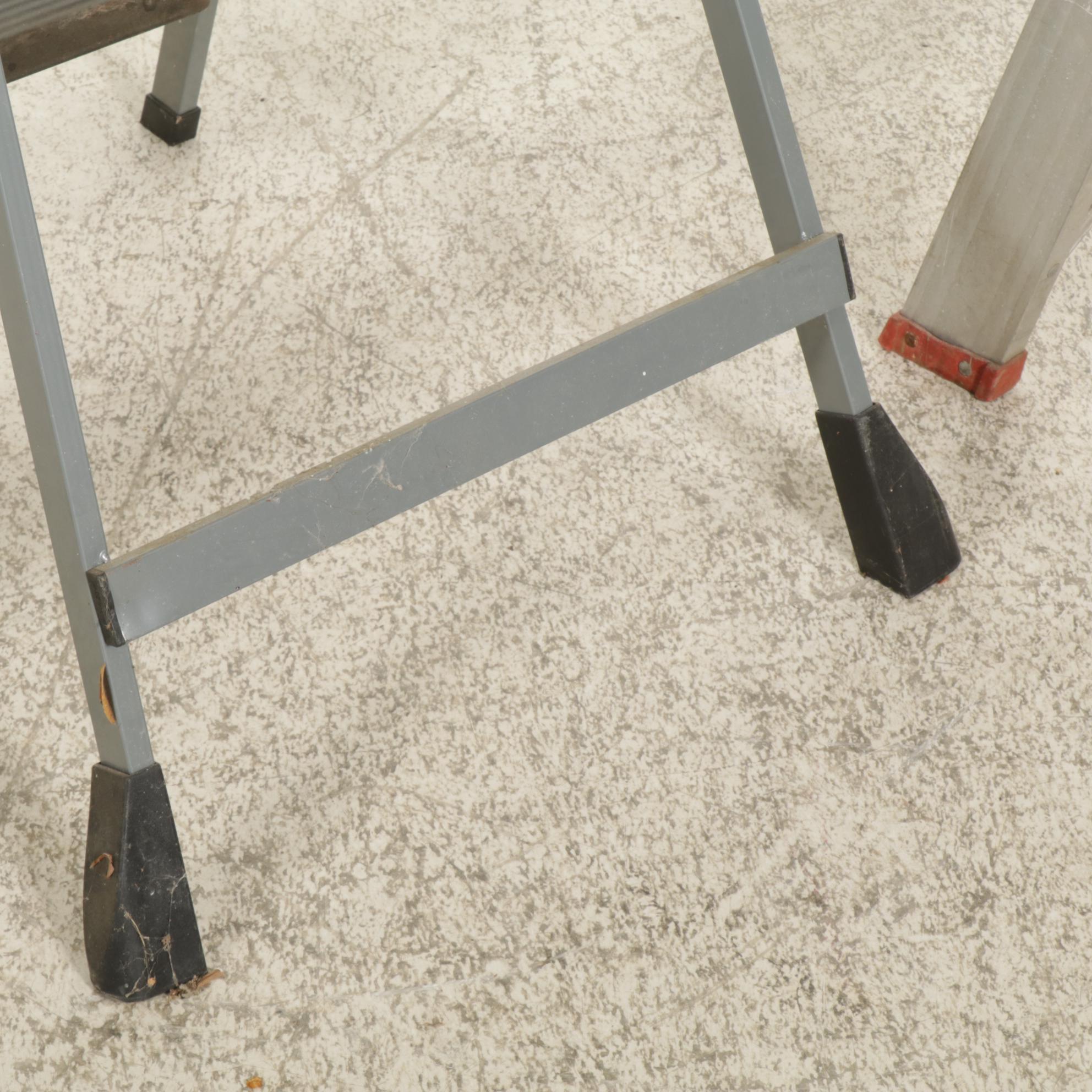 Werner 6-Foot Stepladder and Tricam 2-Foot Step Stool | EBTH