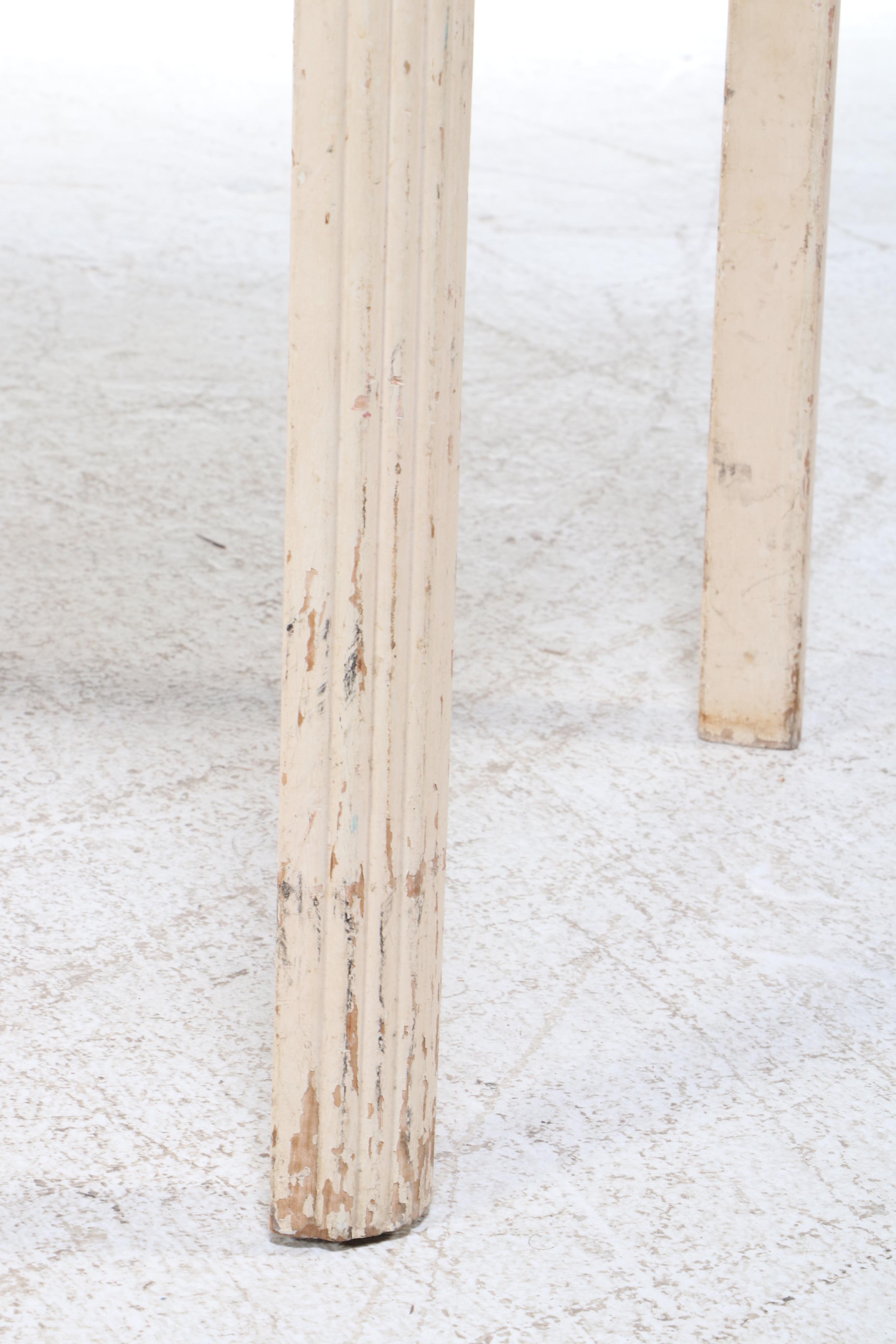 Tepco Art Deco Style Single Drawer Wood and Metal Top Kitchen Table | EBTH