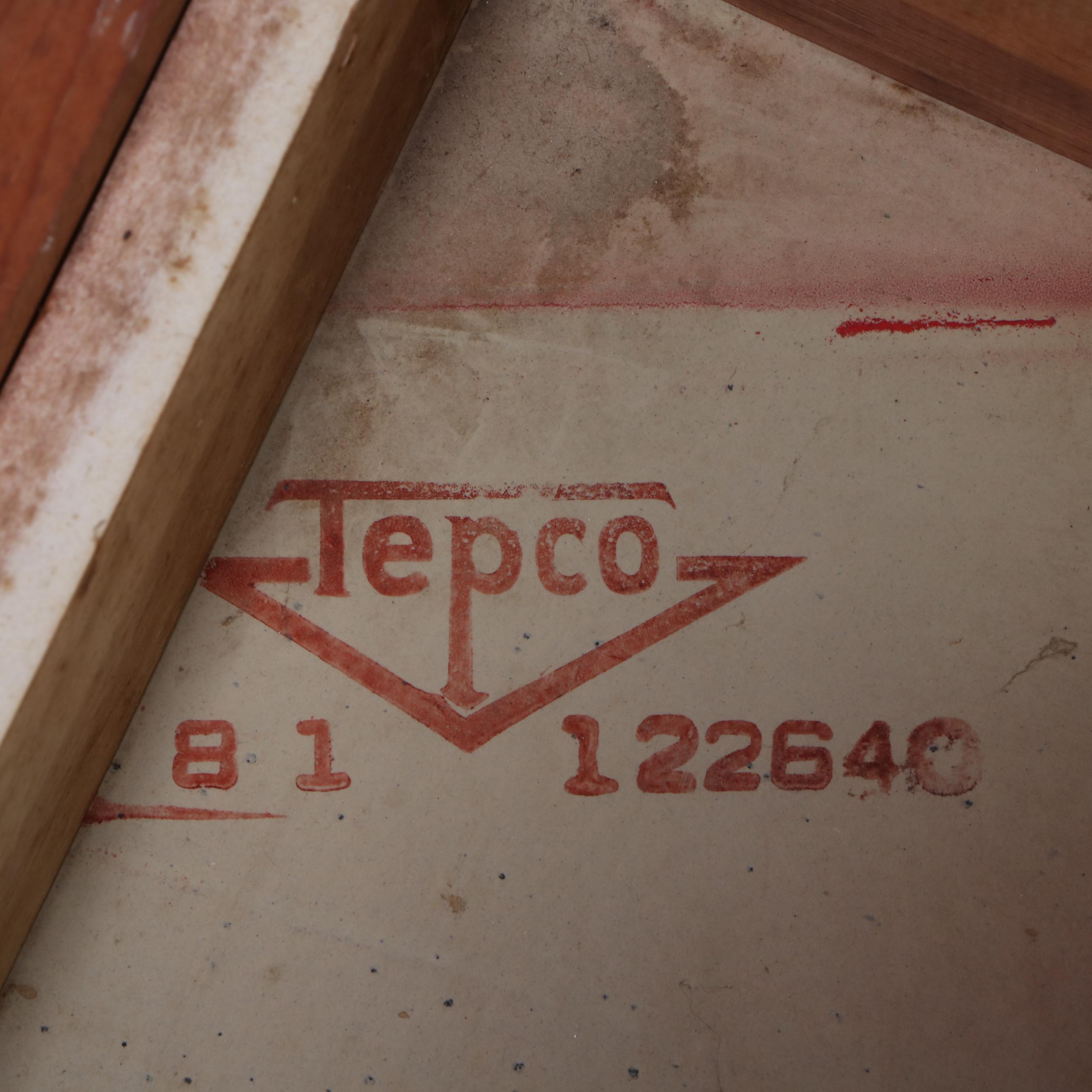 Tepco Art Deco Style Single Drawer Wood and Metal Top Kitchen Table | EBTH