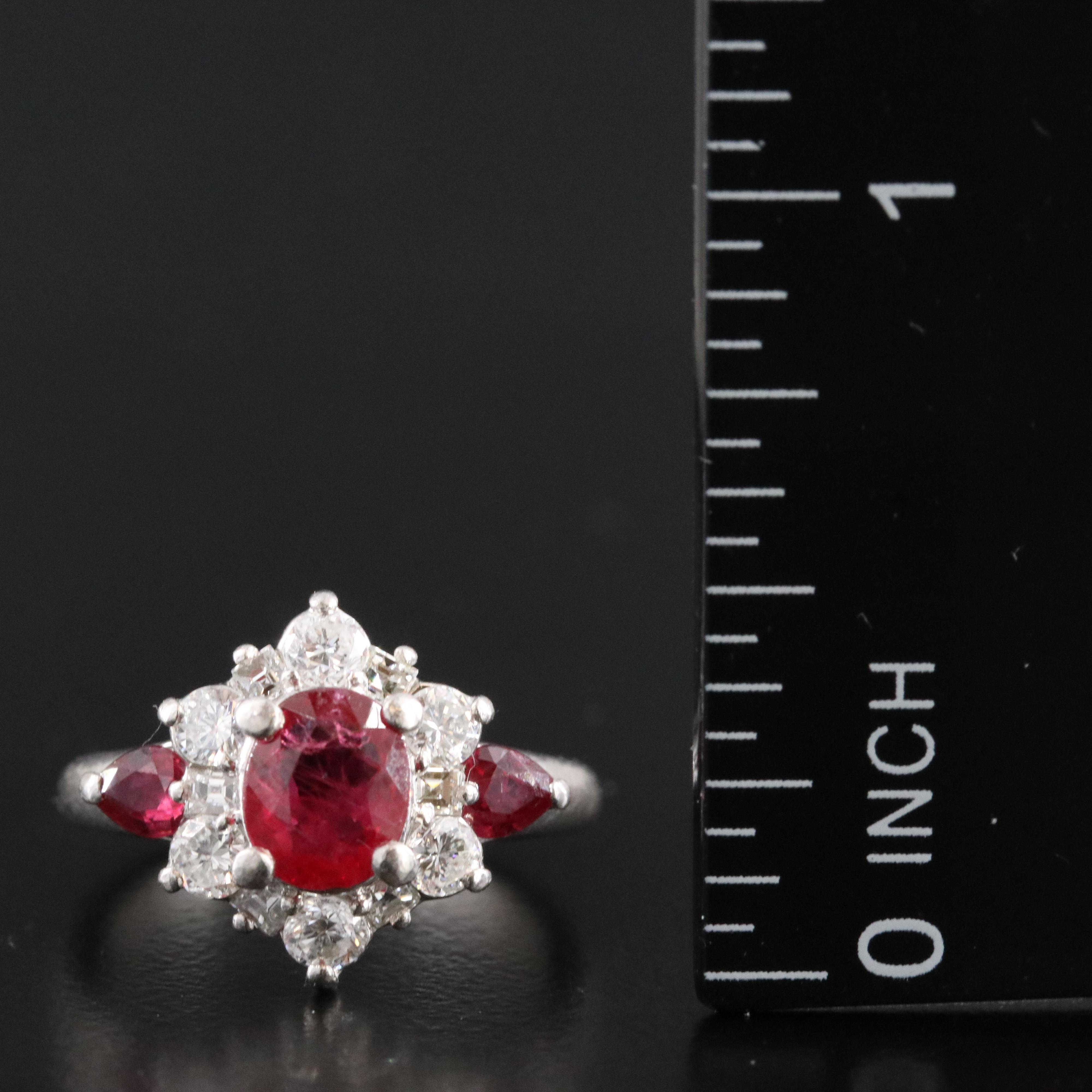 Platinum Ruby and Diamond Ring | EBTH