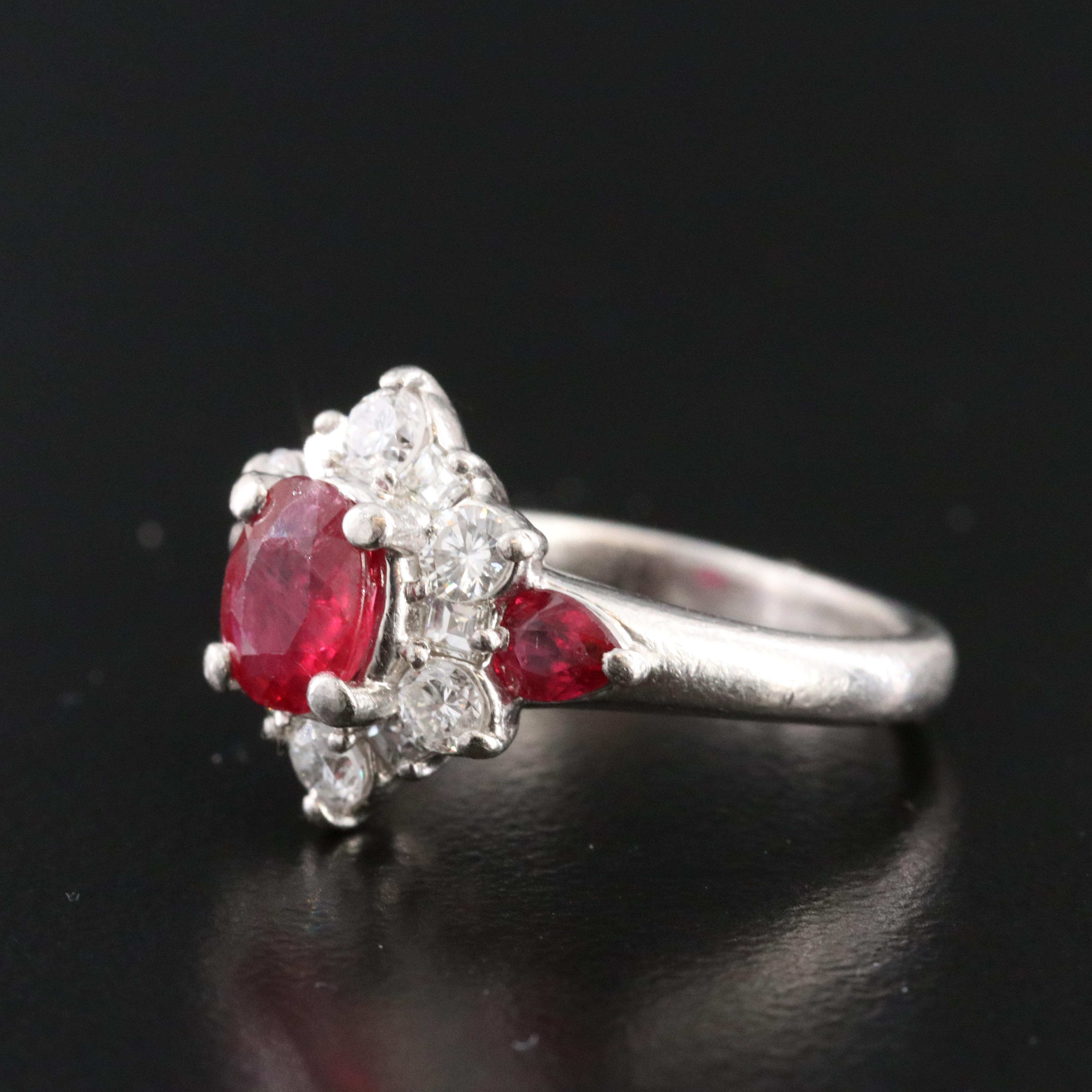 Platinum Ruby and Diamond Ring | EBTH