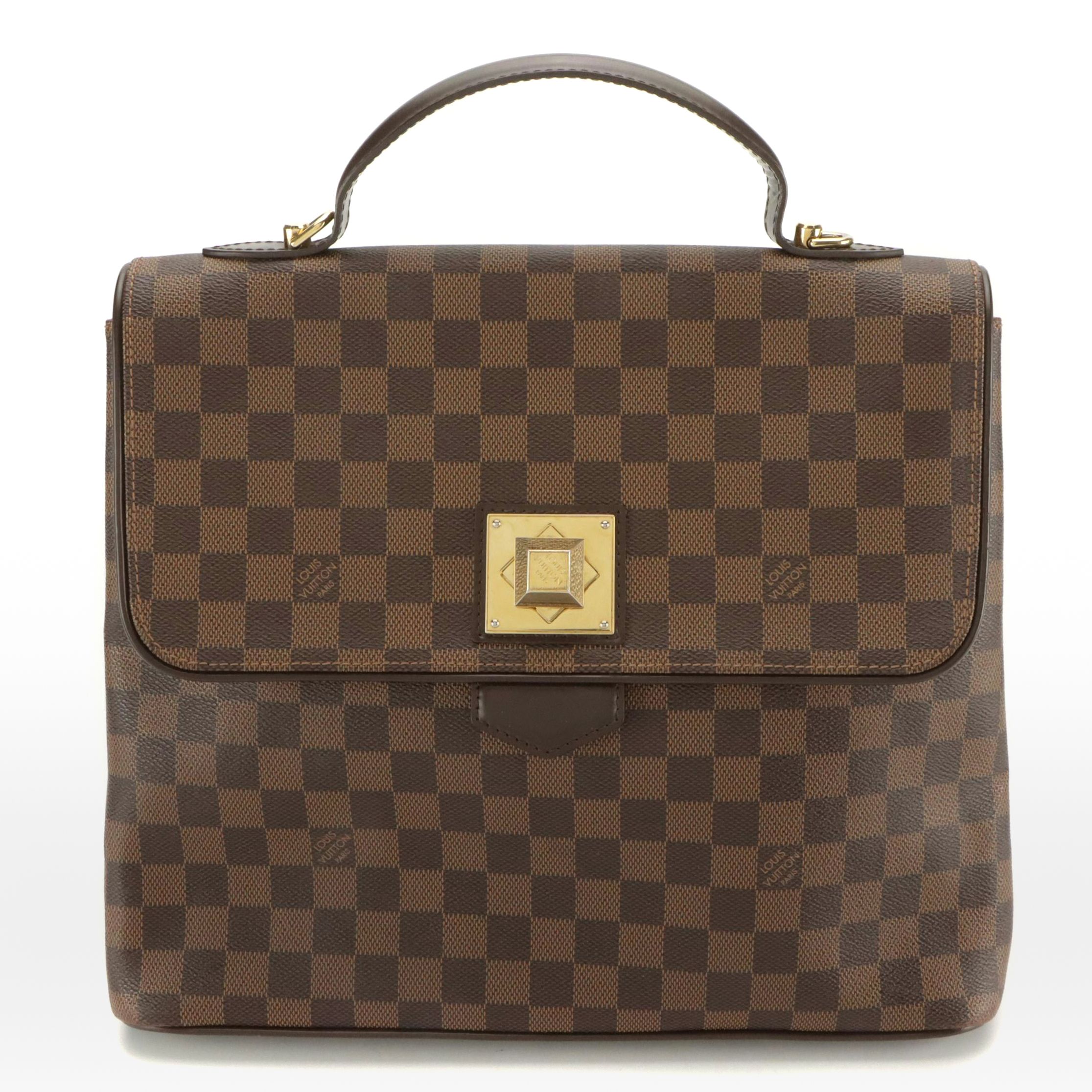 Louis Vuitton Bergamo MM Two-Way Satchel in Damier Ebene Canvas and ...