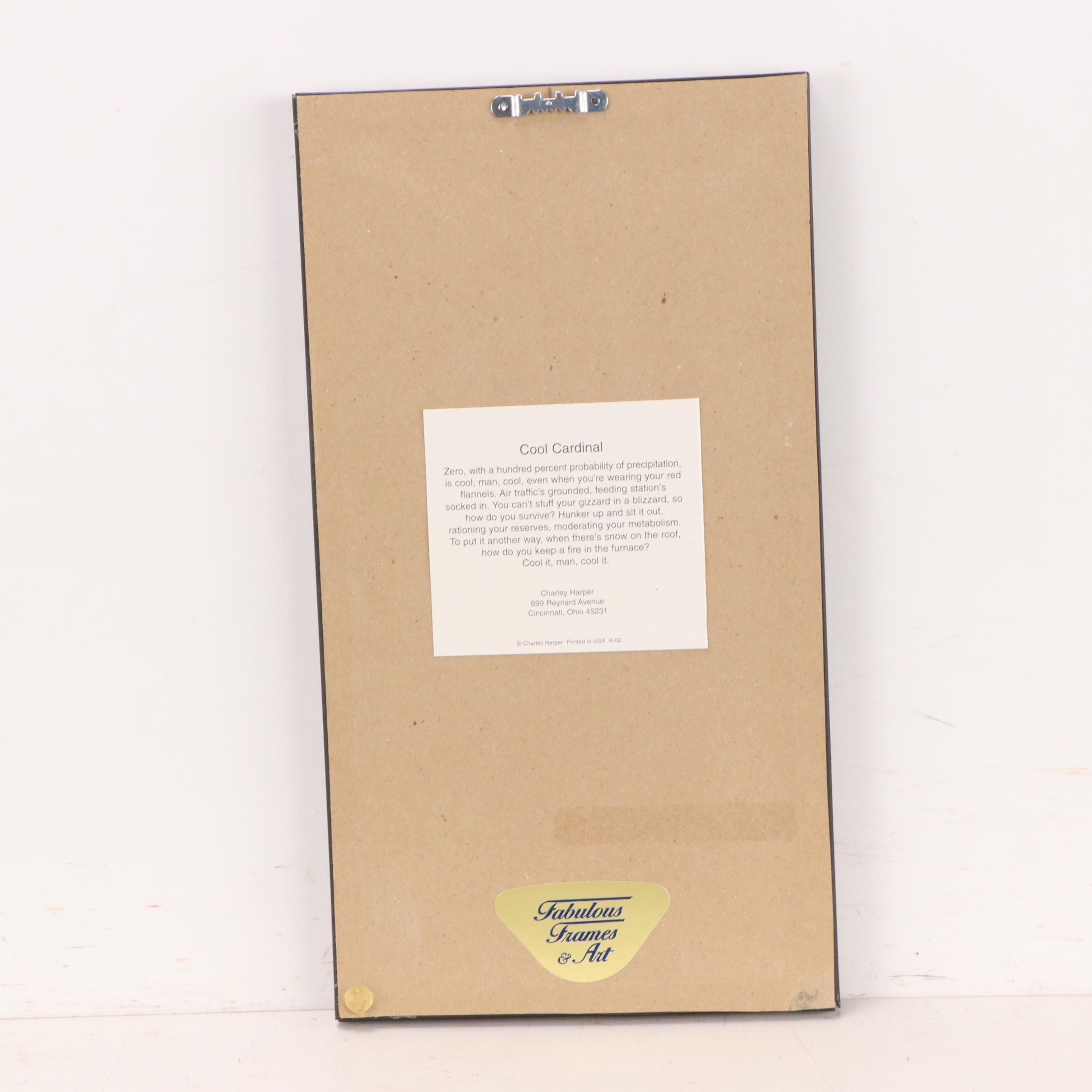 Charley Harper Offset Lithograph "Cool Cardinal" | EBTH