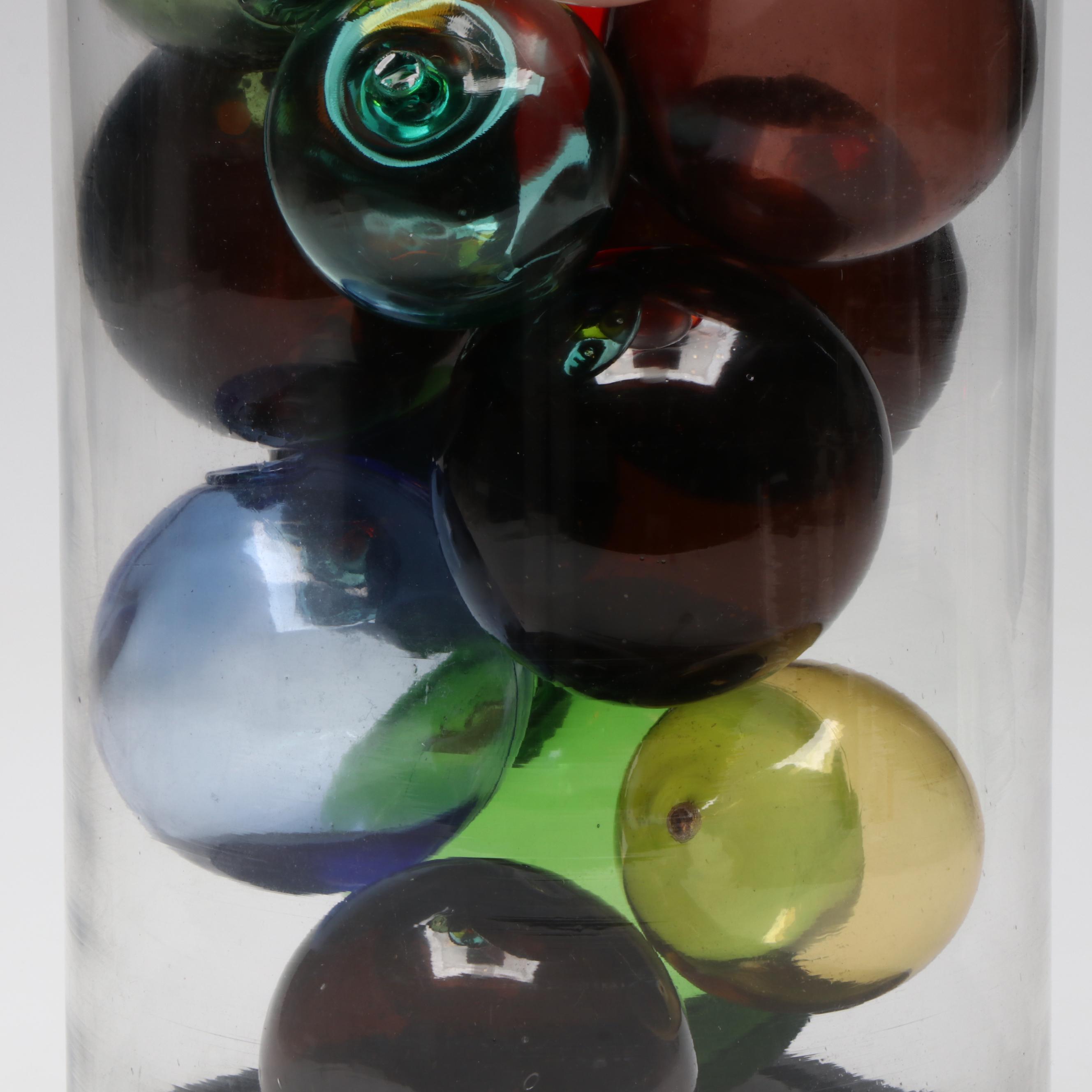 Blown Glass Orbs with Cloche Display | EBTH
