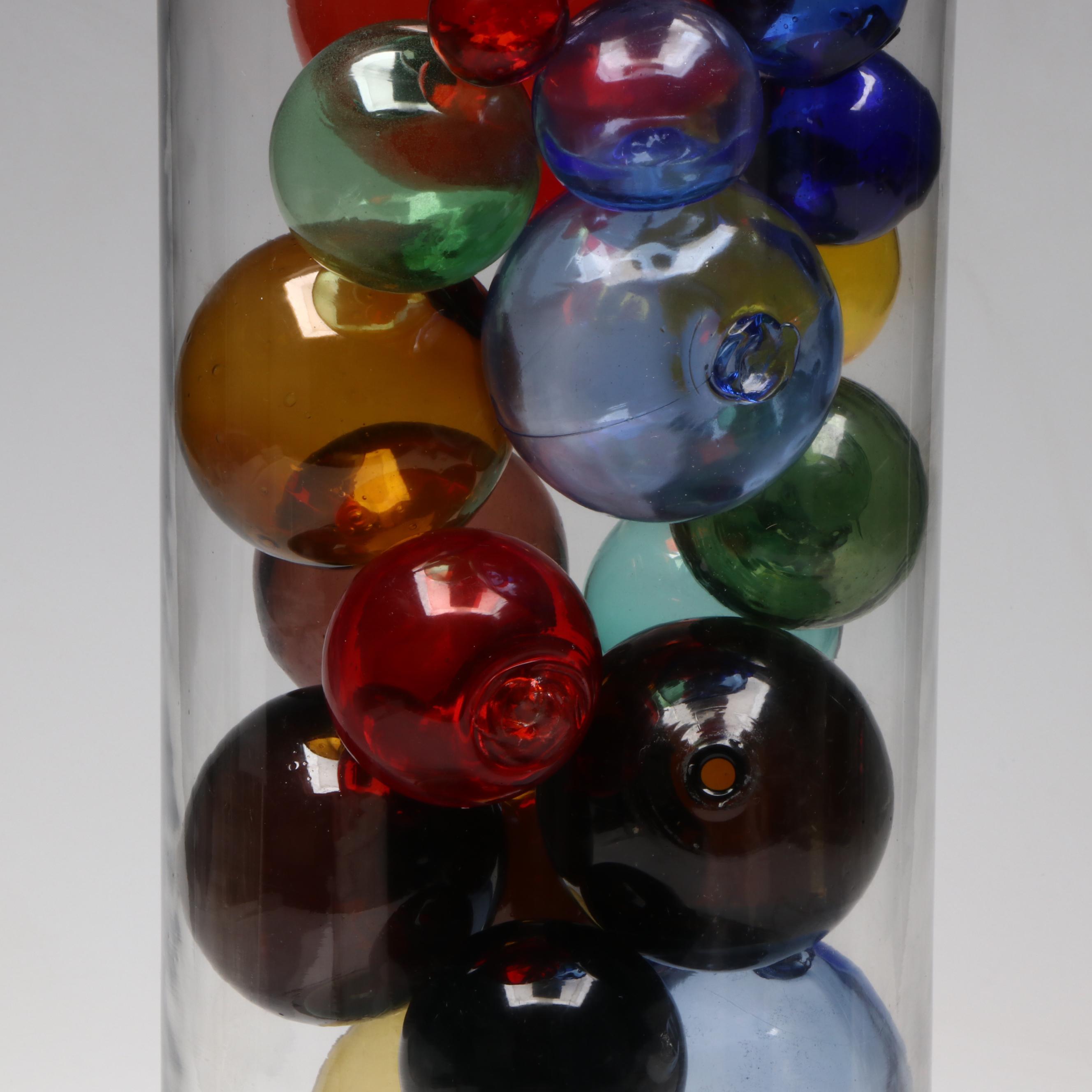 Blown Glass Orbs with Cloche Display | EBTH