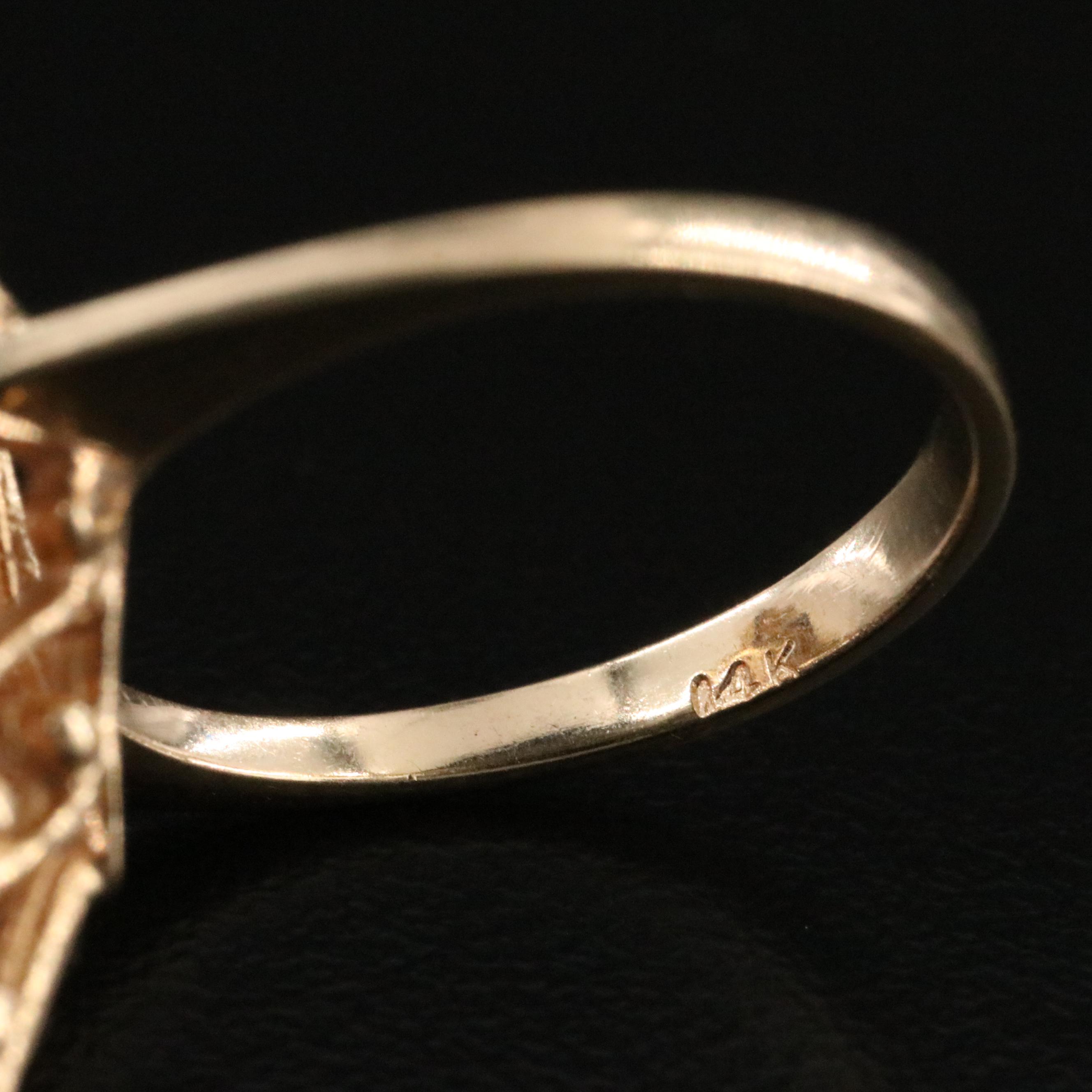 Vintage 14K Ruby Navette Ring | EBTH