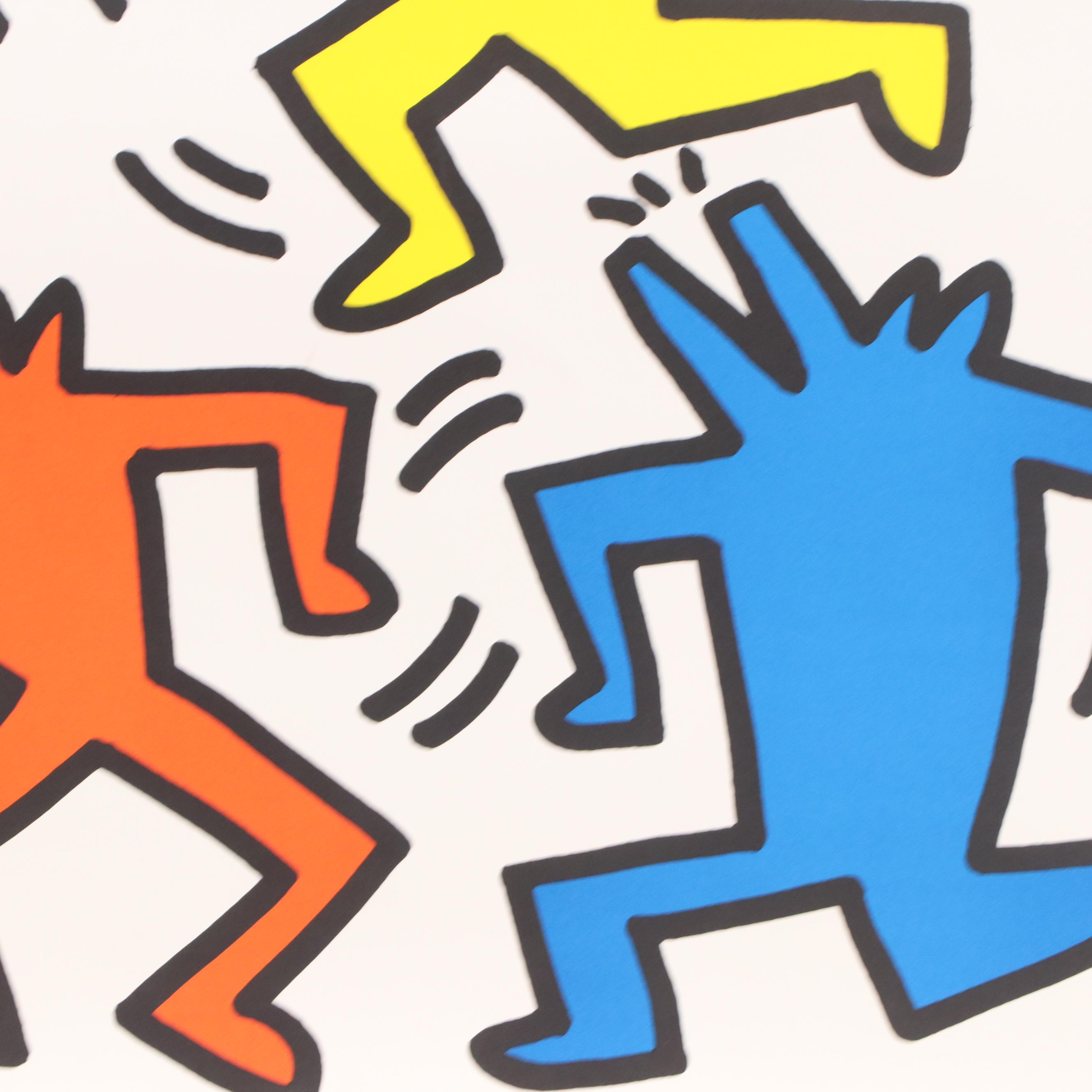 After Keith Haring Color Lithograph of Heart Dancers, Circa 1990 | EBTH