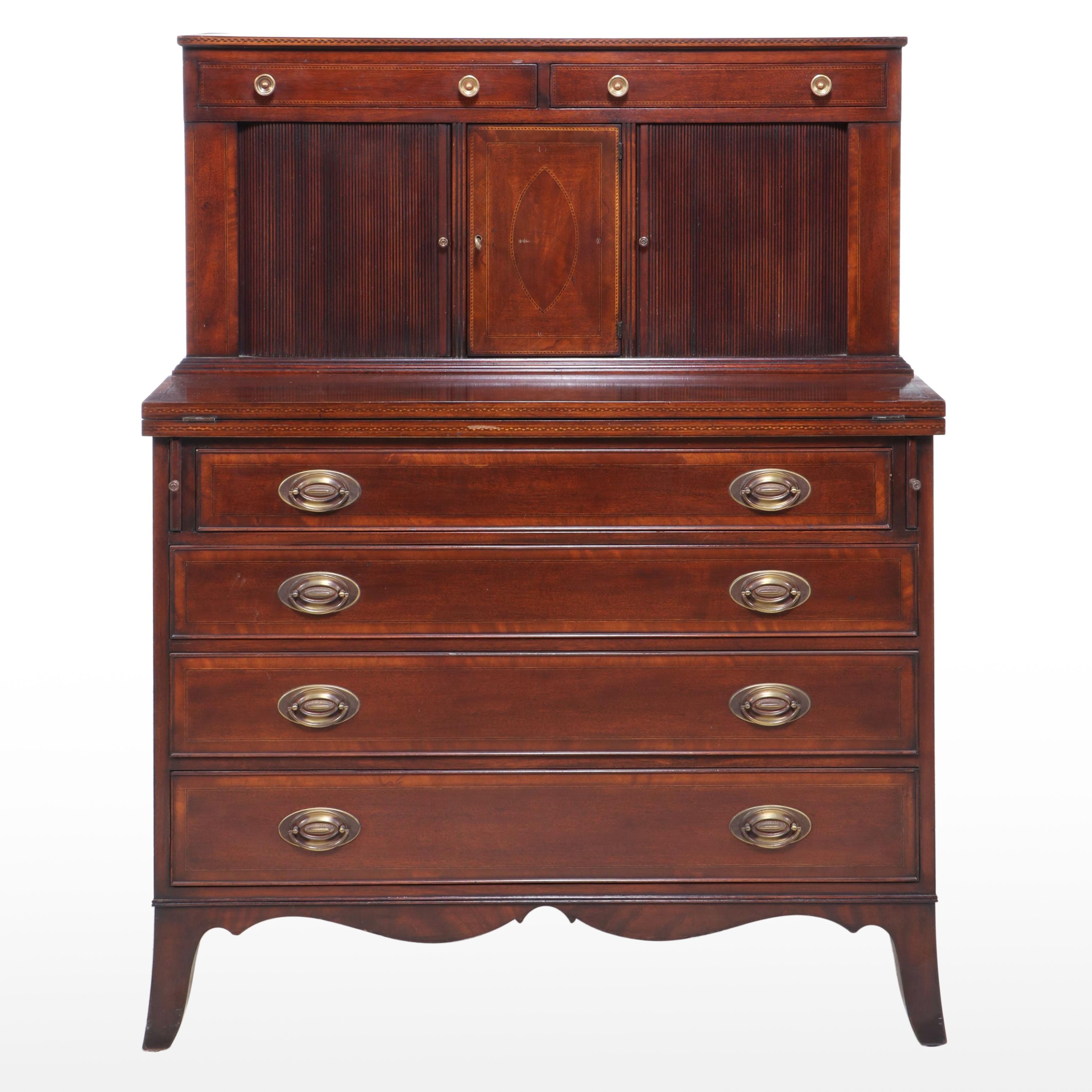 Federal Style Mahogany and Line-Inlaid Lady's Secretary | EBTH