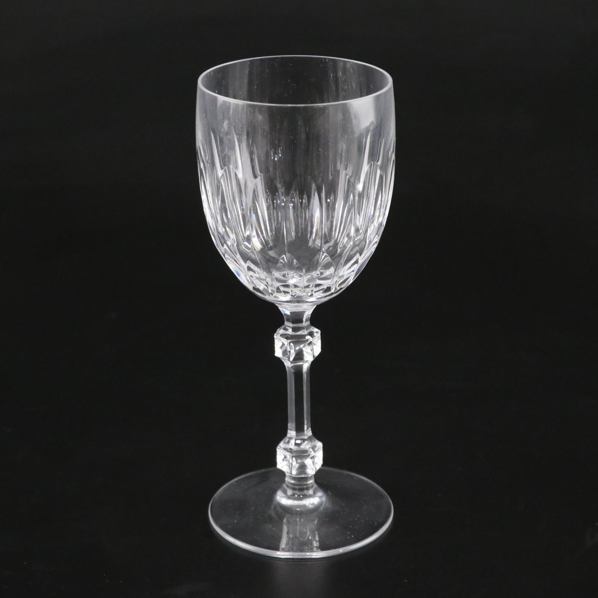 Peill "Lenore" Crystal Wine Glasses & Water Goblets with Jewel Cut ...