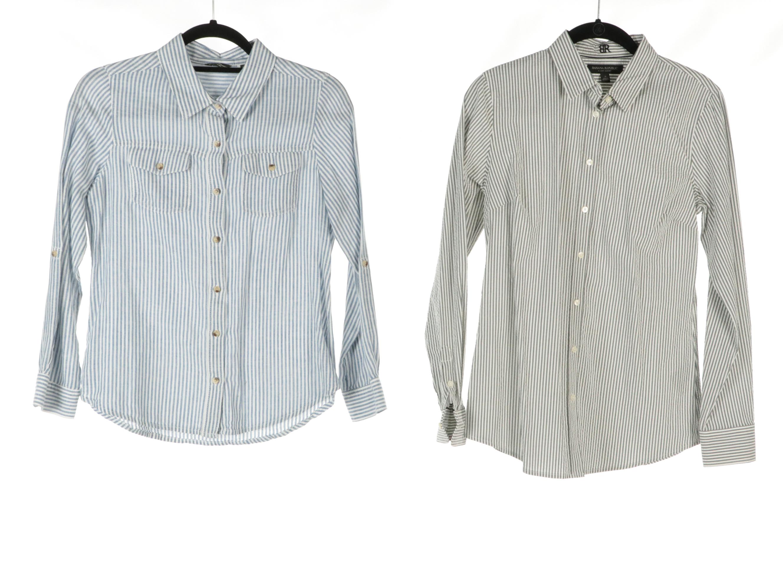 J.Crew Oversized Popover Poplin Shirt With Other Patterned Button Down ...