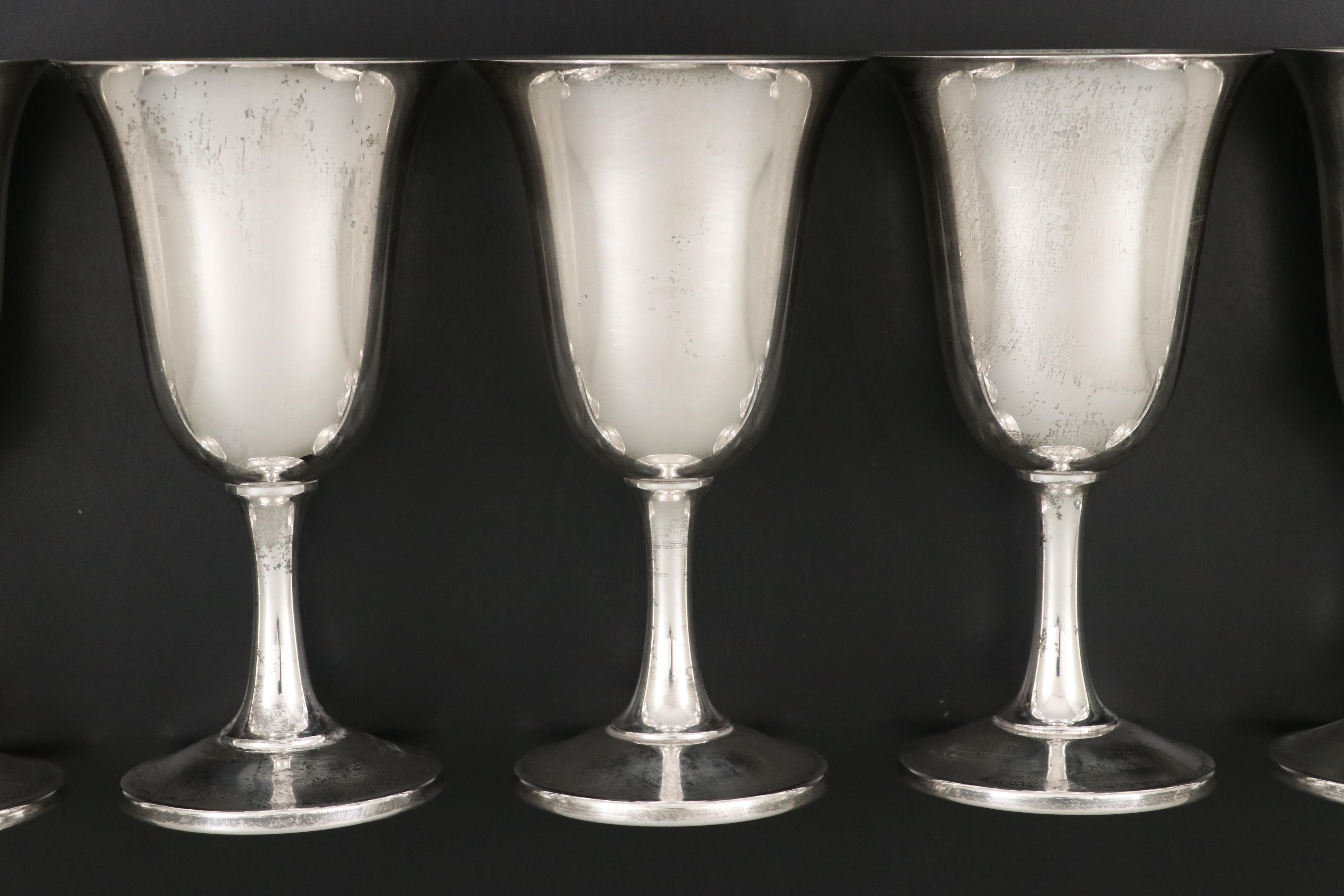 Wallace Sterling Silver Goblets, Mid to Late 20th Century | EBTH