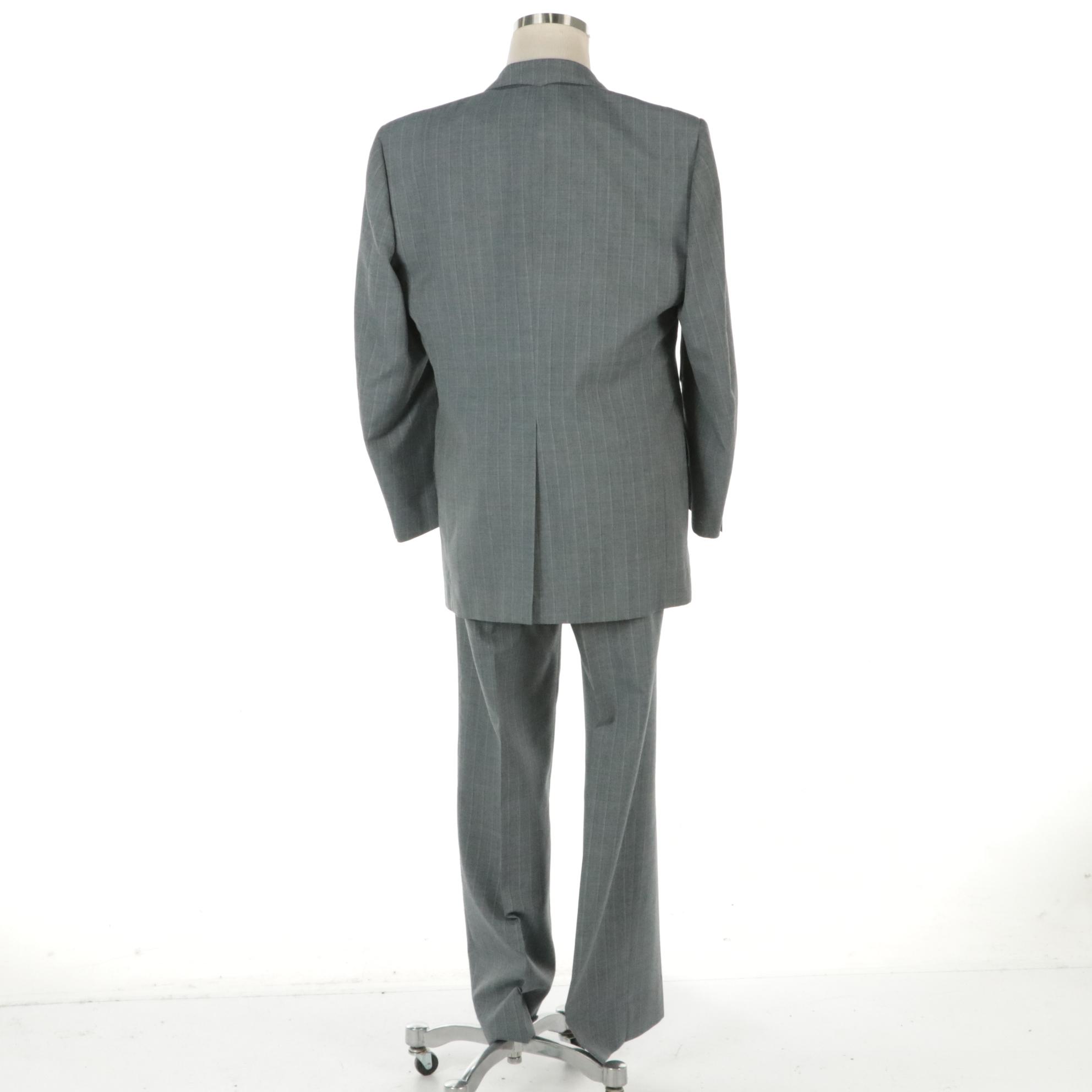Men's Hamilton 2-Piece Suit Custom Tailored for John Bench in Pinstripe ...