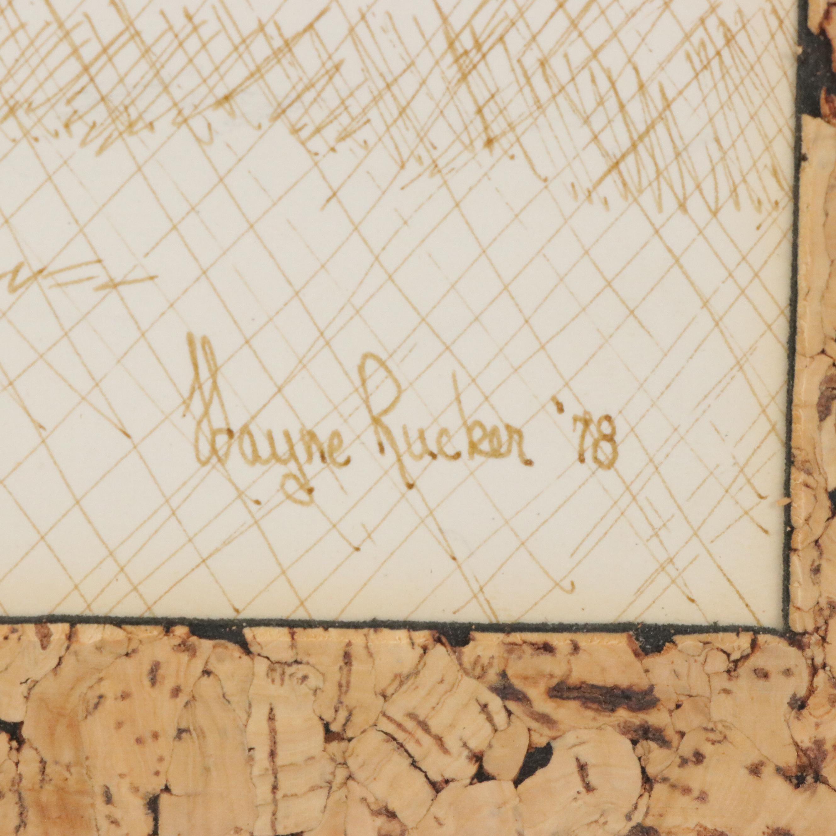 Wayne Rucker Western Genre Pen and Ink on Paper, 1978 | EBTH