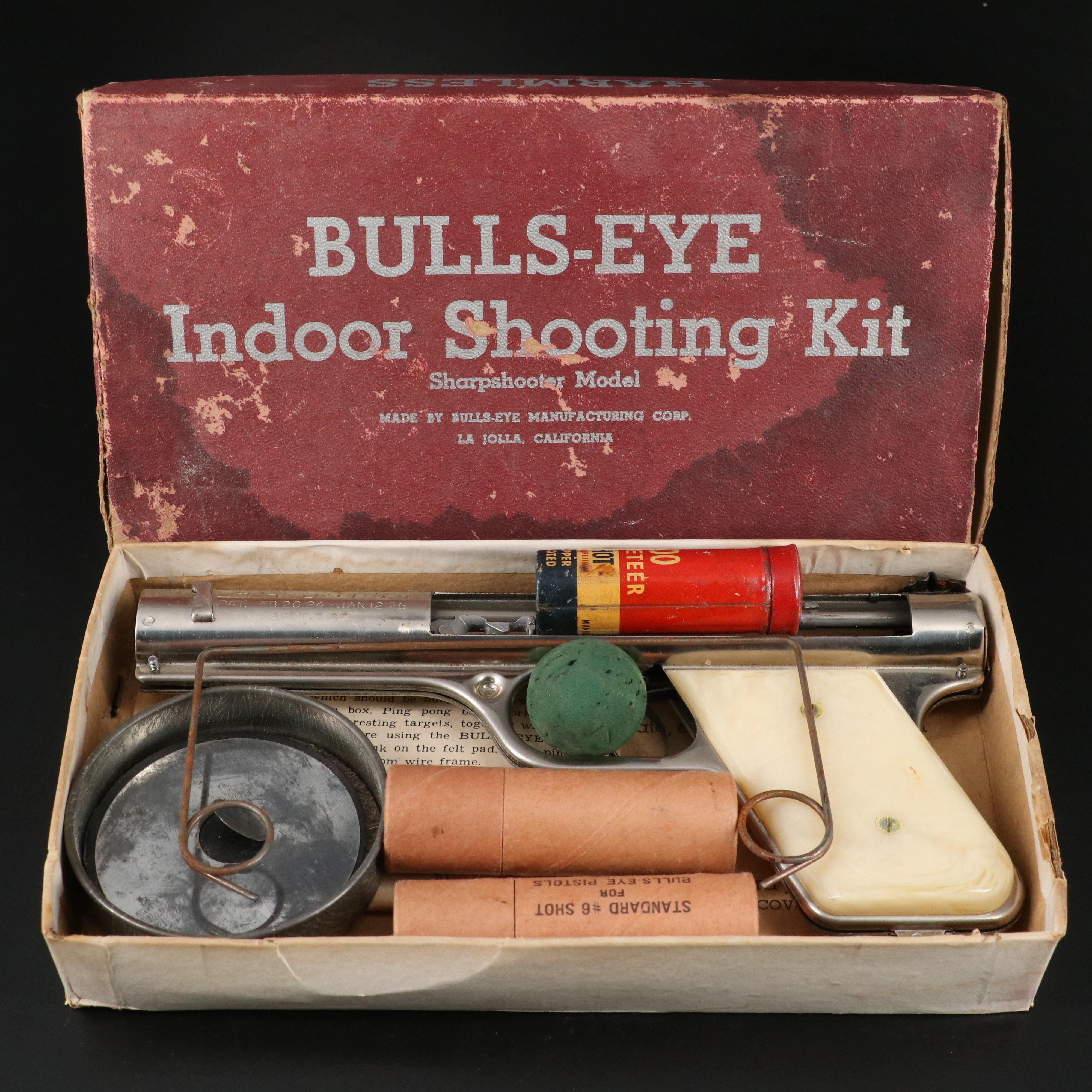 Vintage Bullseye Indoor Shooting Kit | EBTH
