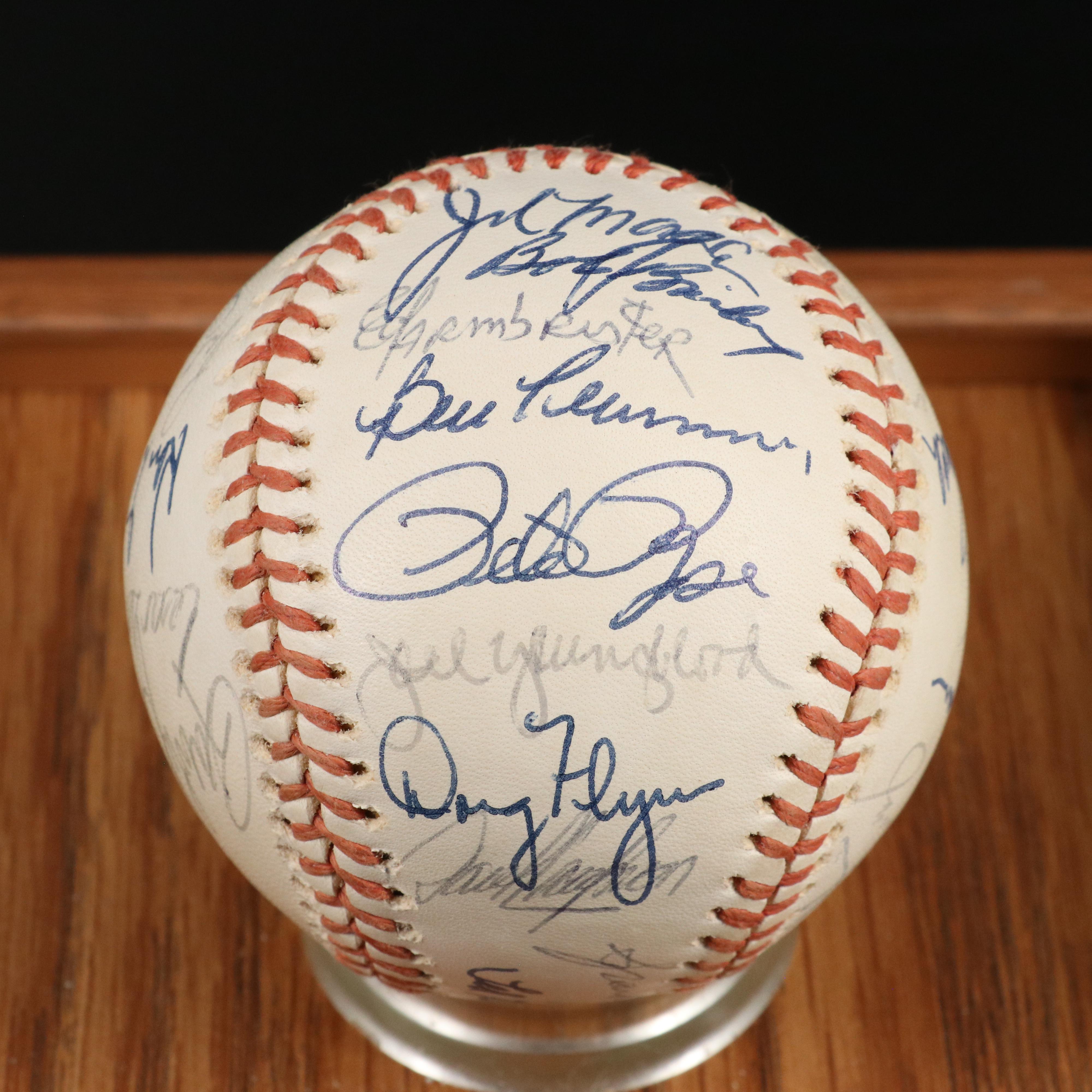 1976 The Big Red Machine, Signed Baseball Featuring Pete Rose and ...