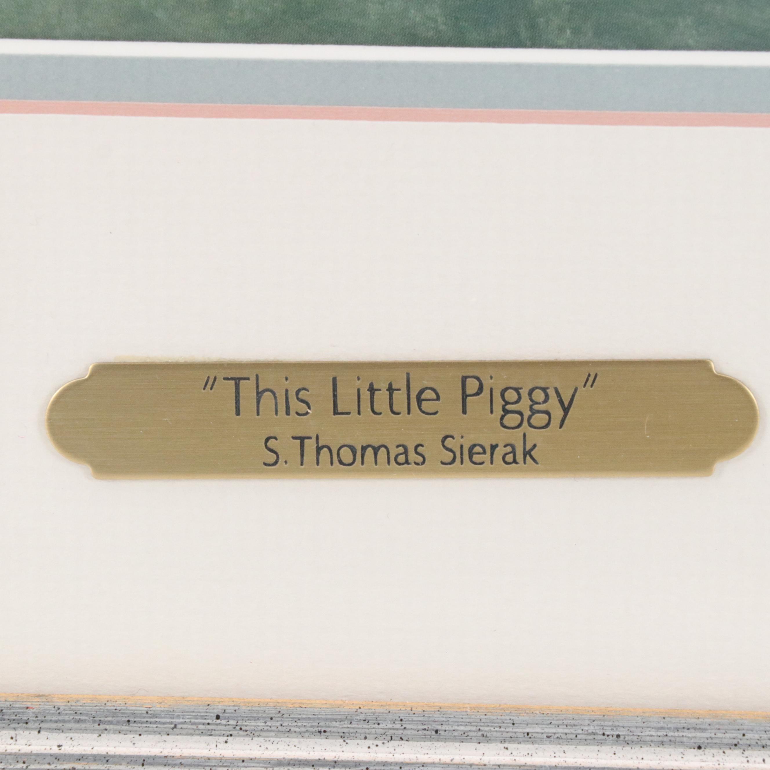 S. Thomas Sierak Offset Lithograph "This Little Piggy," 1994 | EBTH