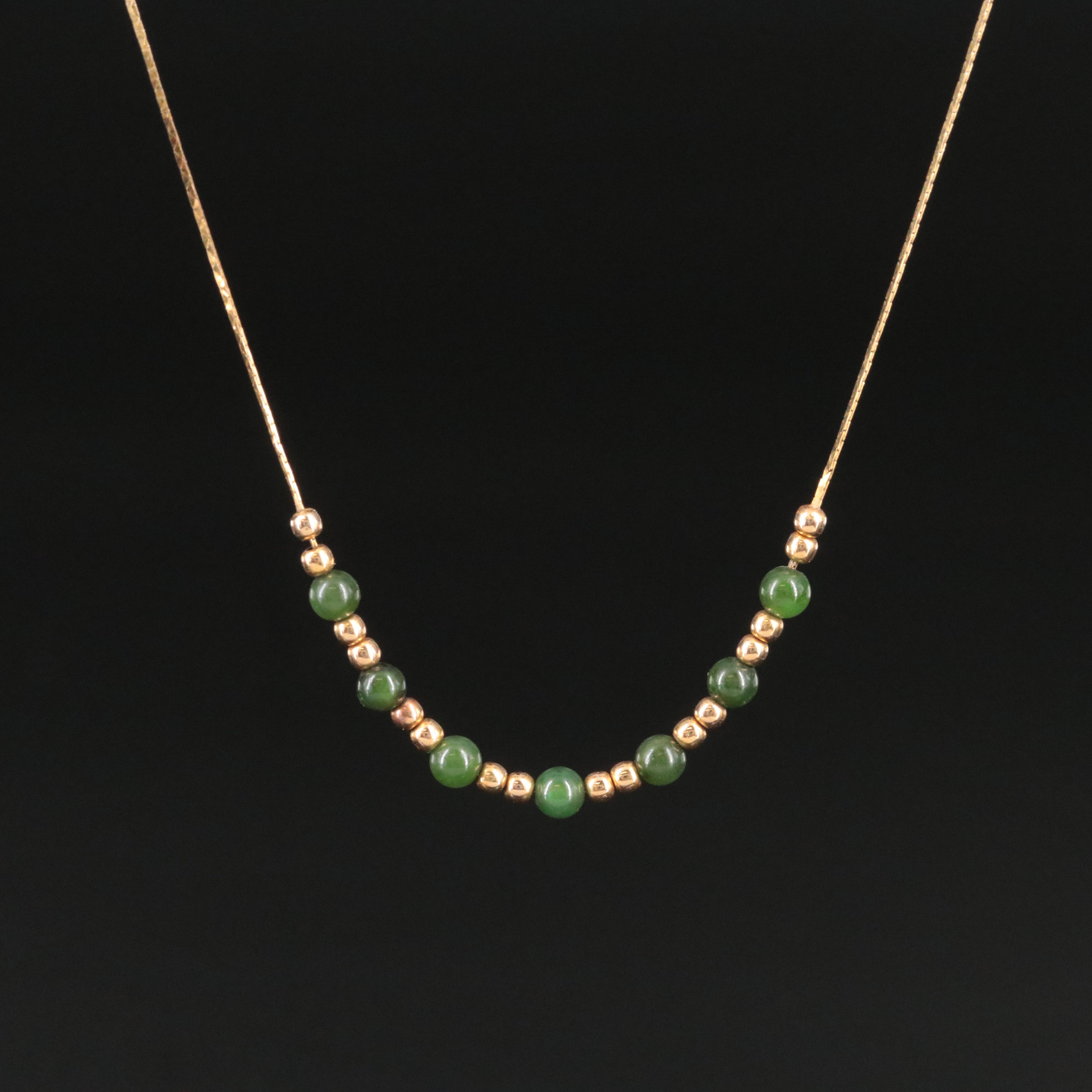 14K Nephrite Necklace | EBTH