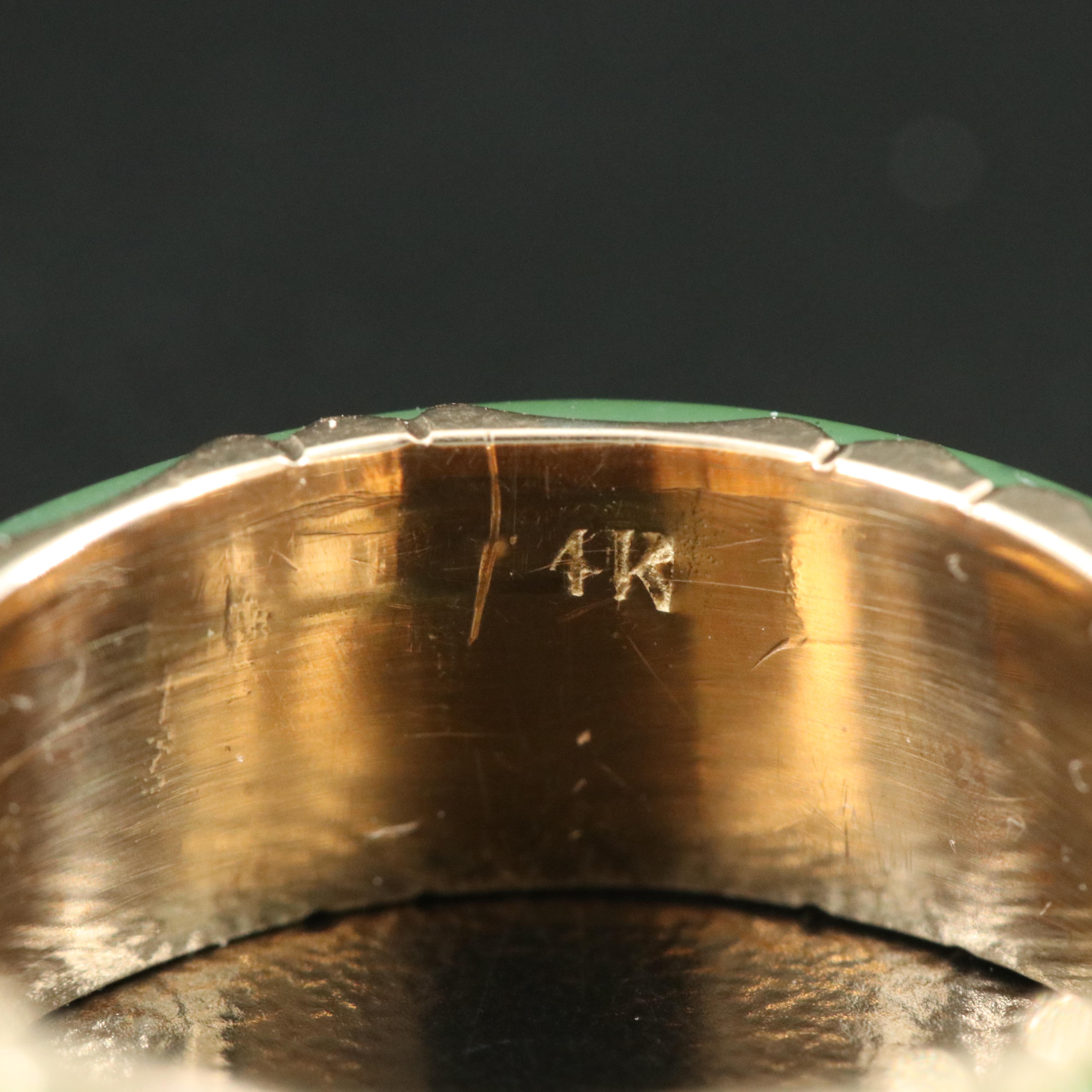 Nephrite Hololith Ring with 14K Insert | EBTH