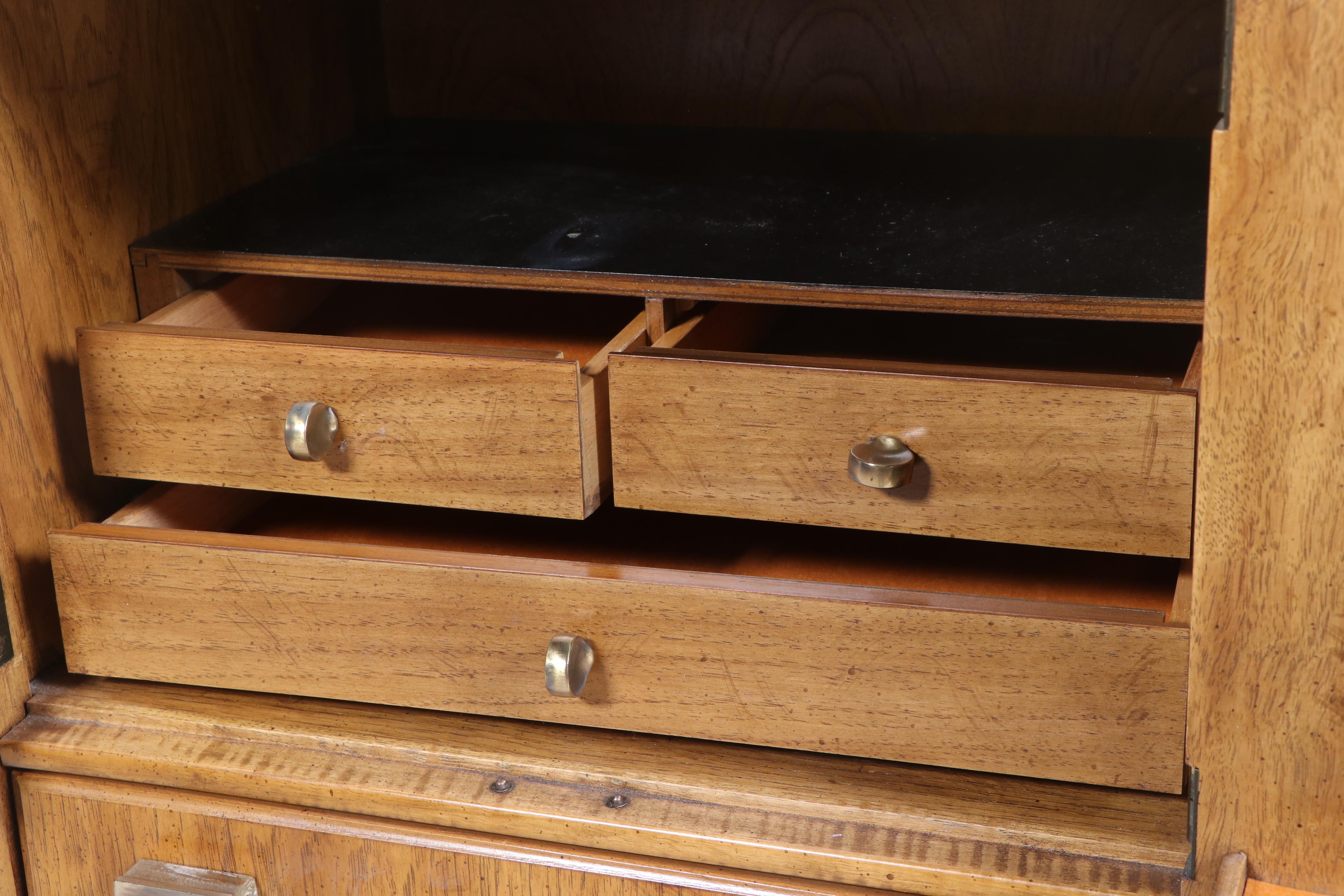 Drexel "Consensus" Pecan Lingerie Chest with Lift-Top Mirror | EBTH