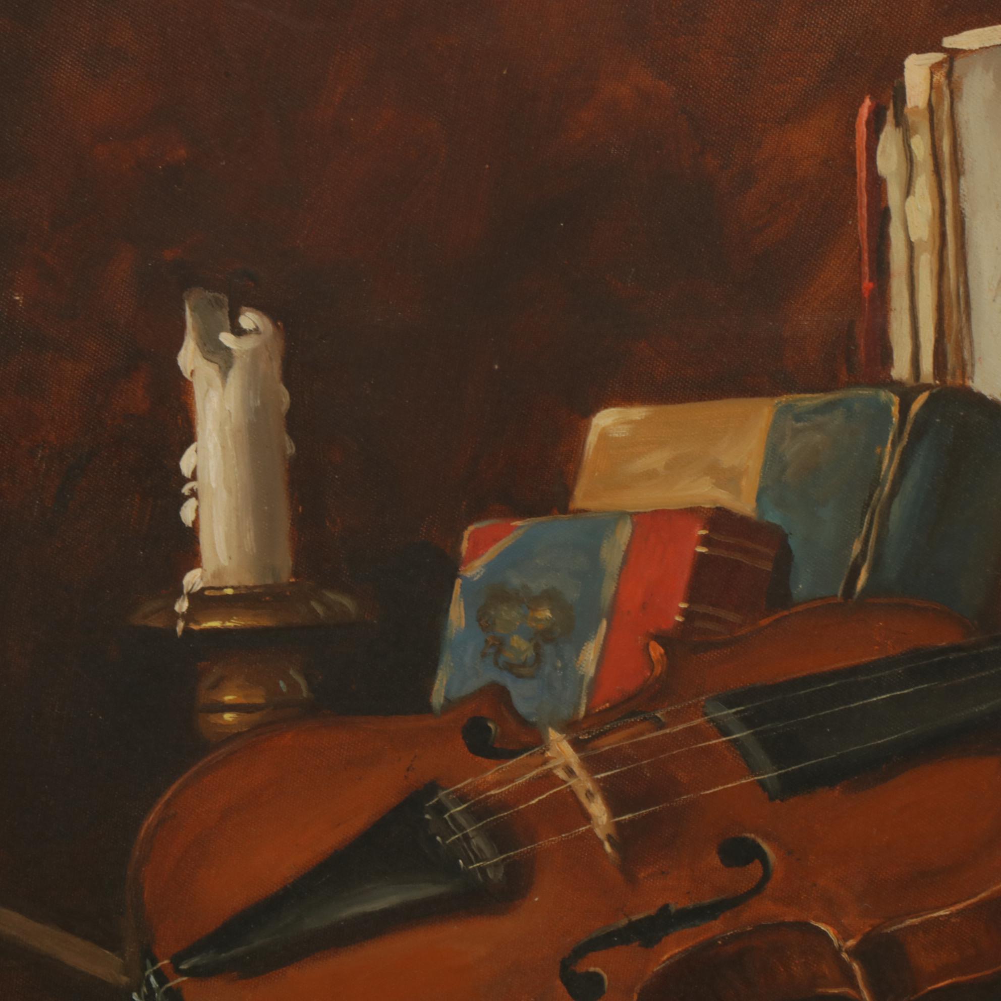 Large Scale Still Life Oil Painting In Ornate Frame, Signed | EBTH