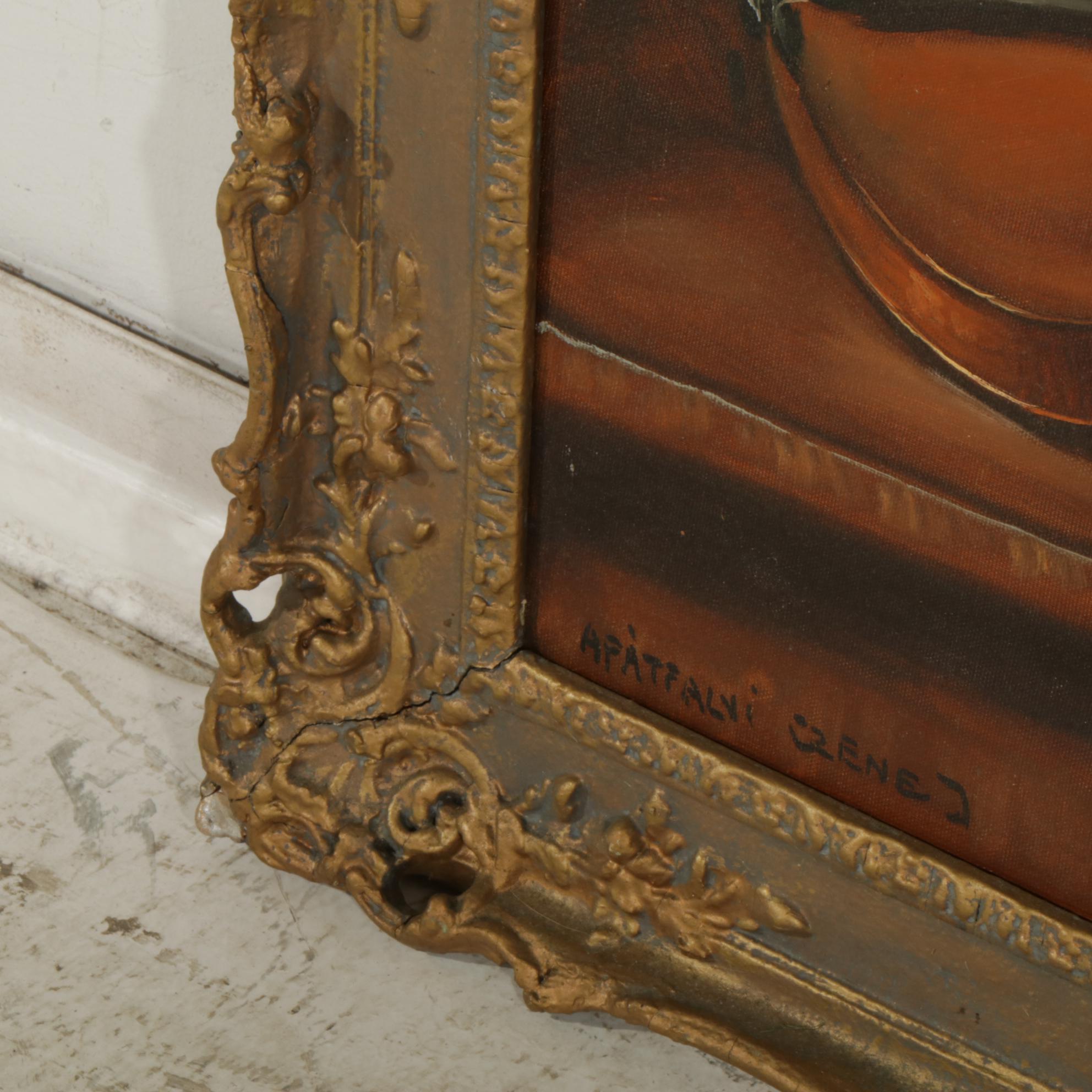 Large Scale Still Life Oil Painting In Ornate Frame, Signed | EBTH