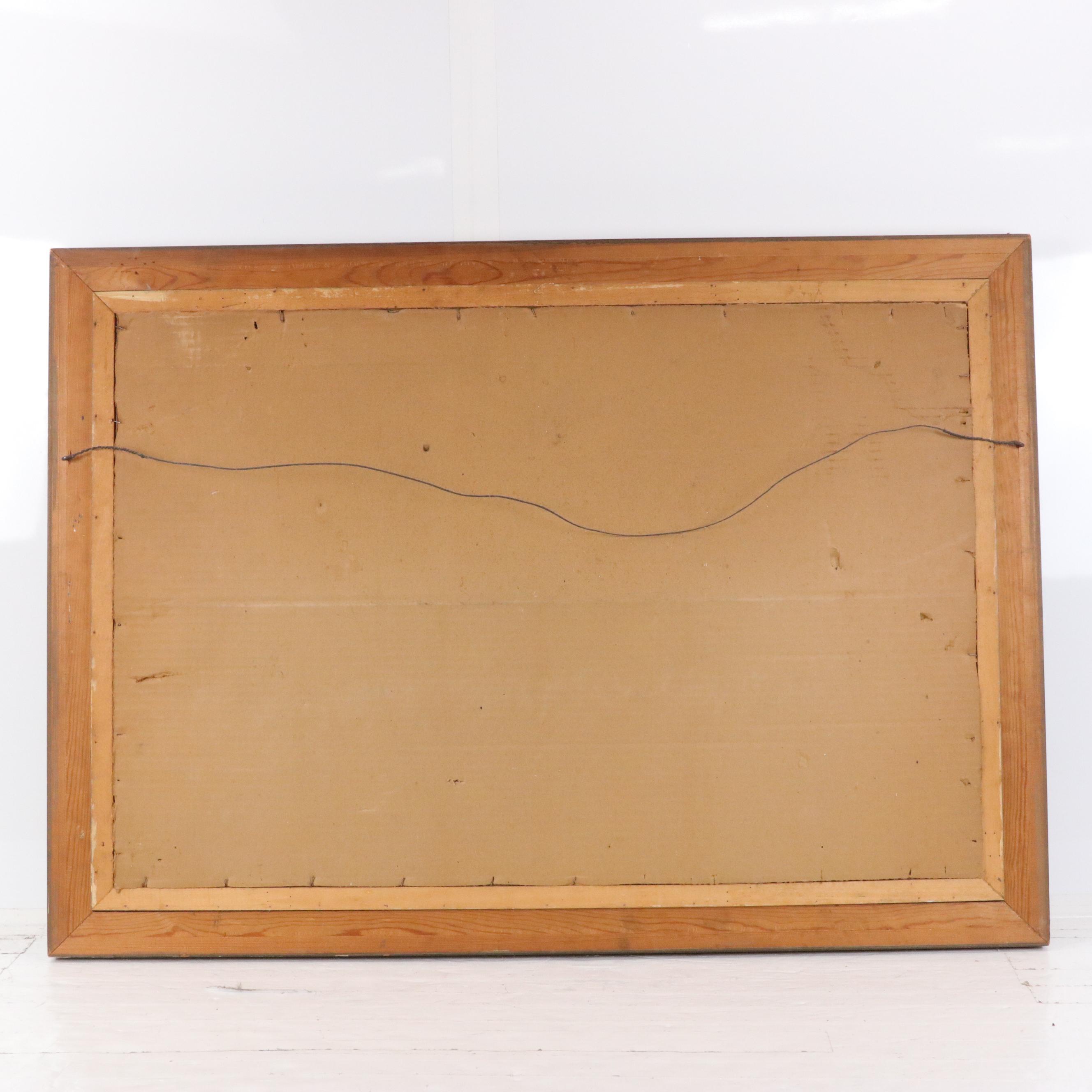 George Dee Smith Equestrian Oil Painting with Winter Mountainscape ...