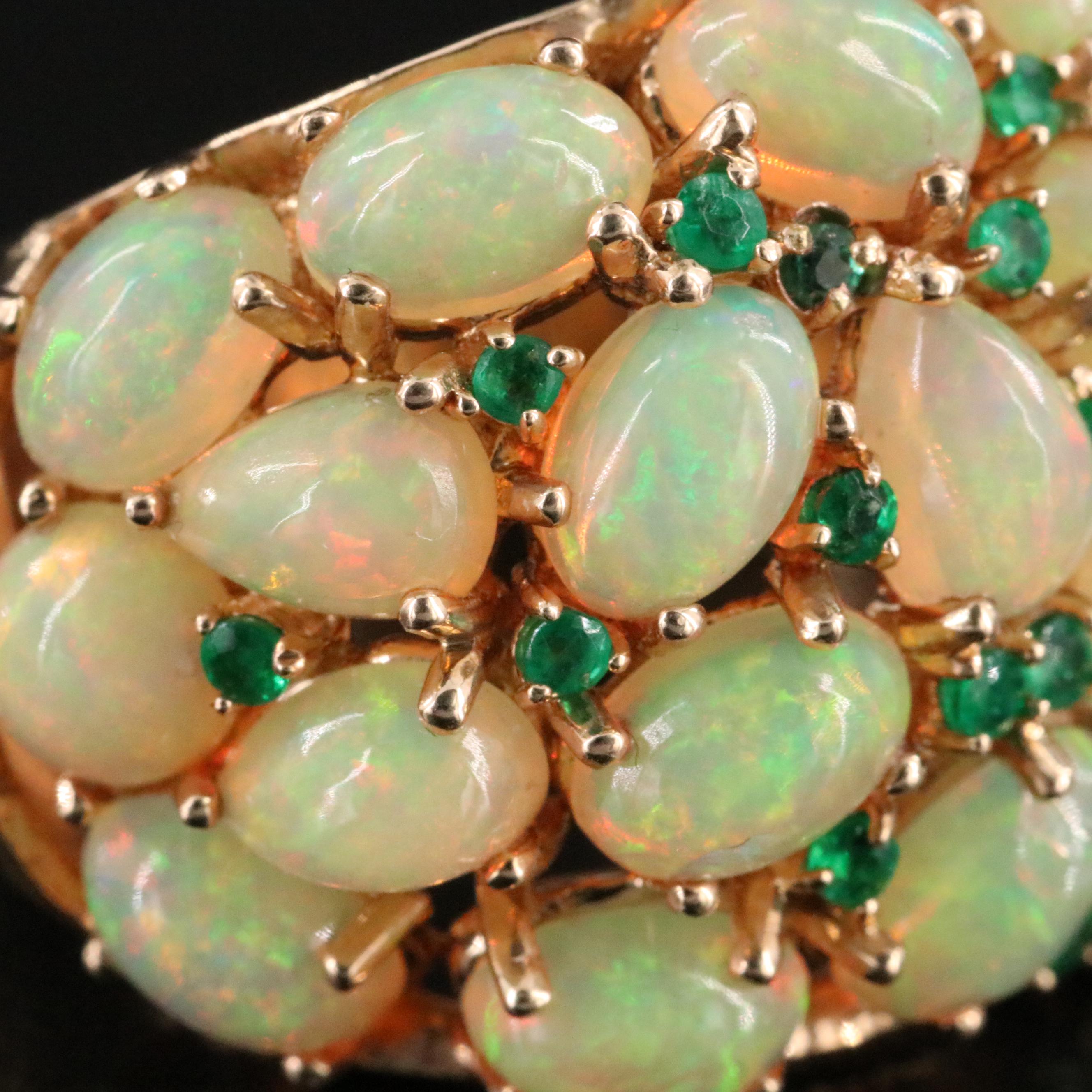 14K Opal and Emerald Ring | EBTH