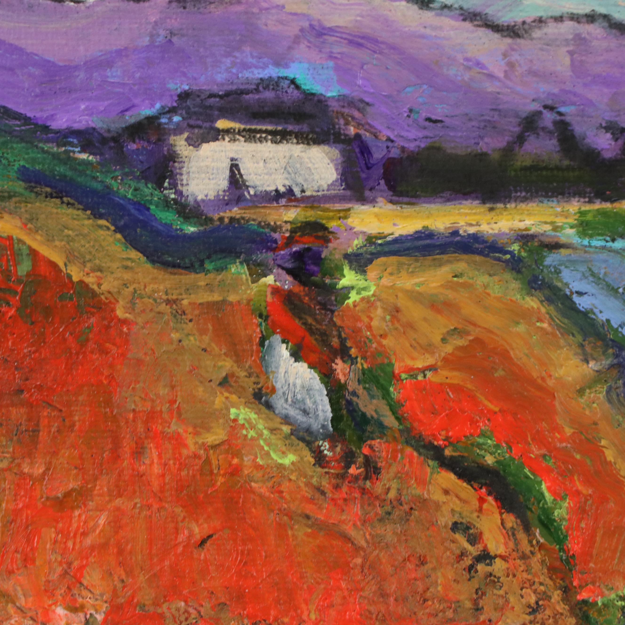 Ann Harrod Stylized Rural Landscape Acrylic Painting, 21st Century | EBTH